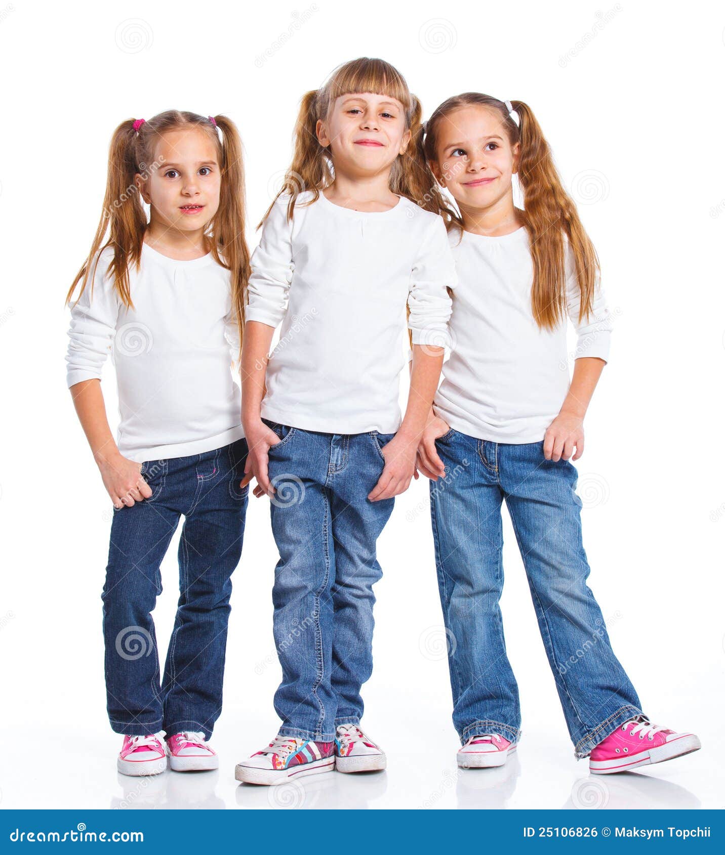 Three attractive girl stock photo. Image of group, adolescent - 25106826