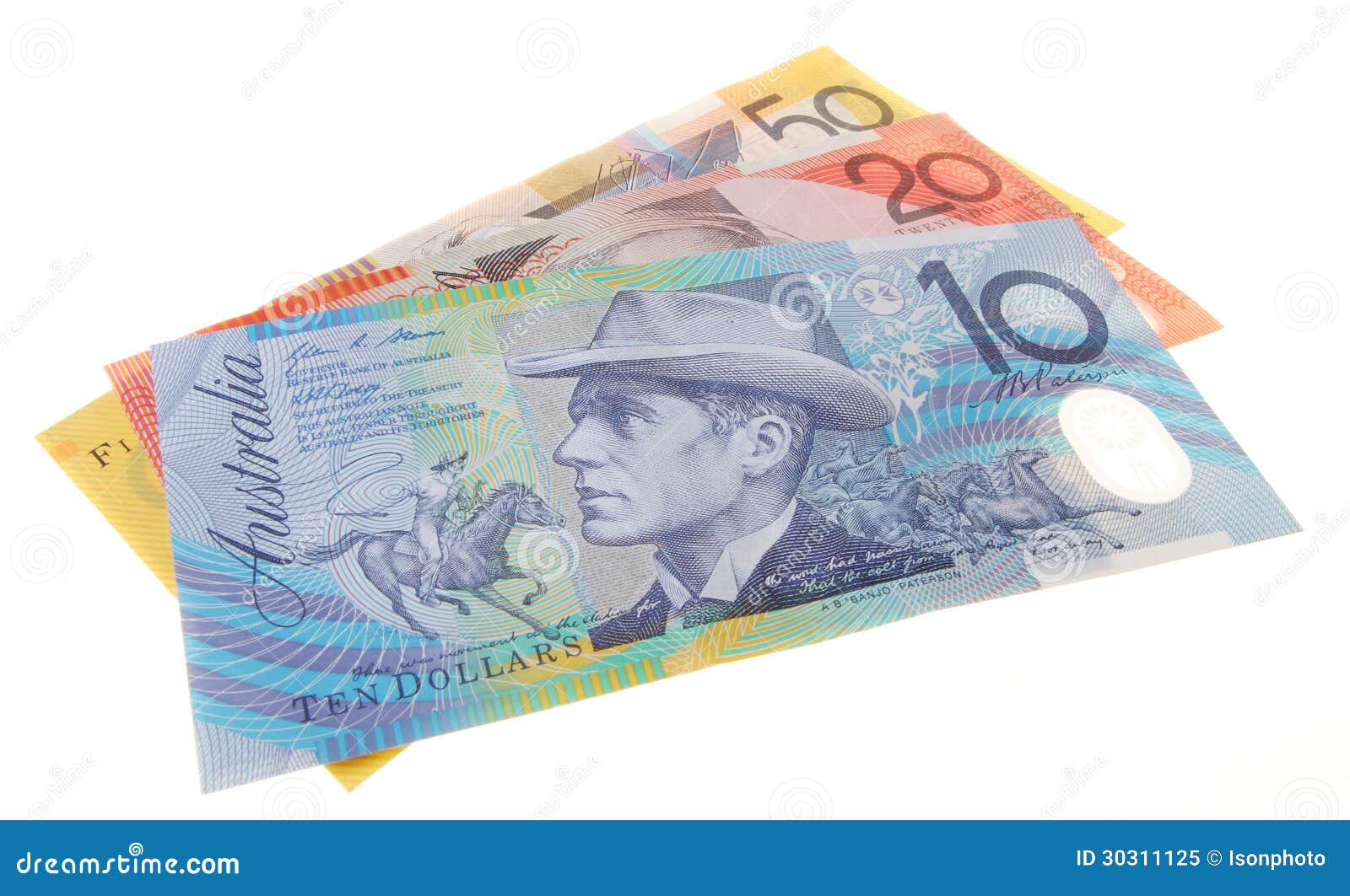 Three Australian Bank Notes Stock Image - Image of dollar, notes: 30311125
