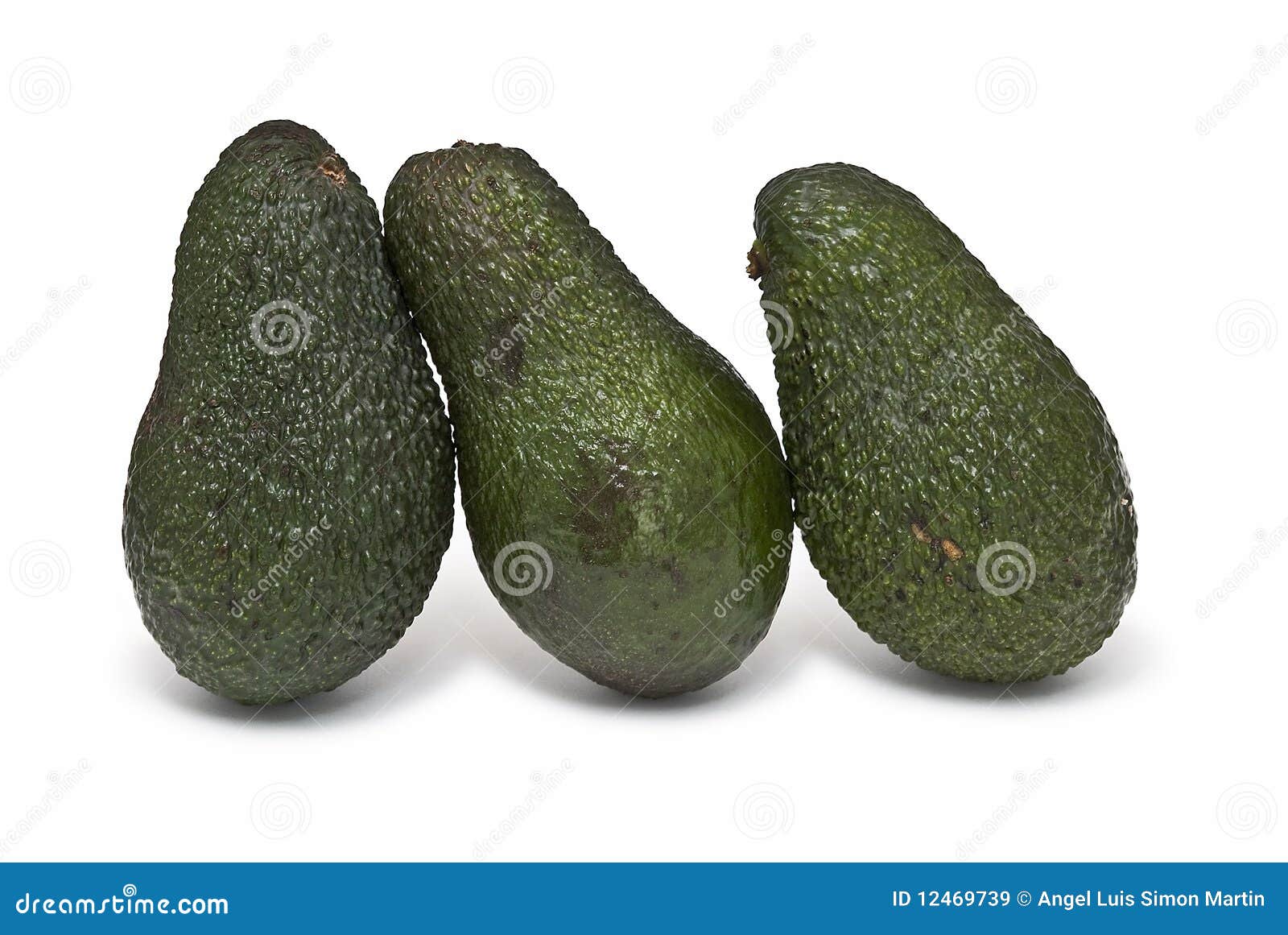 Three avocados. stock image. Image of agriculture, chilean - 12469739