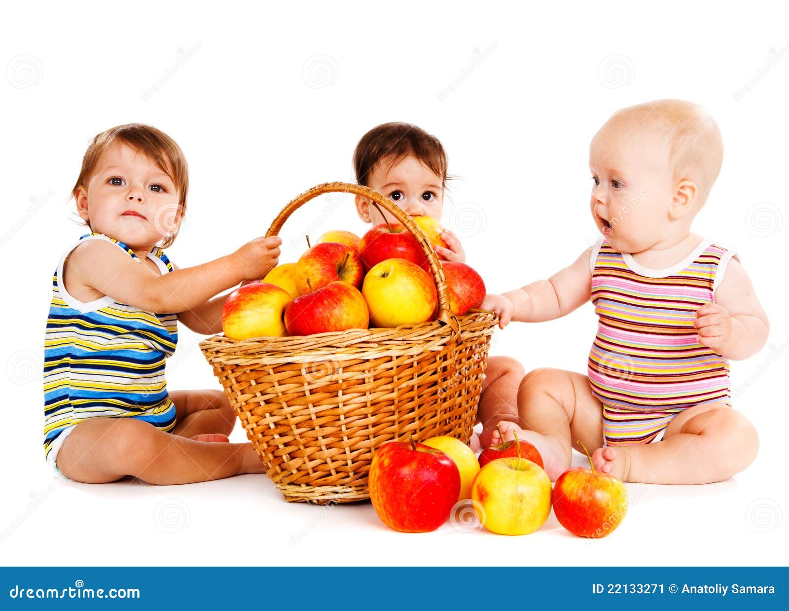 Three babies stock image. Image of excitement, emotion - 22133271