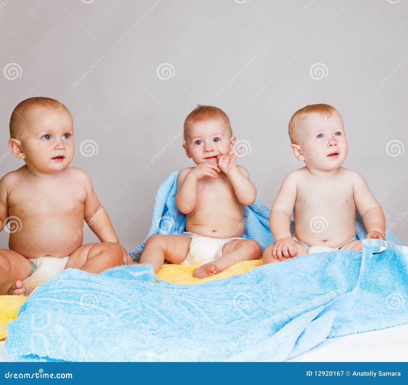 Three baby friends stock image. Image of company, brother - 12920167