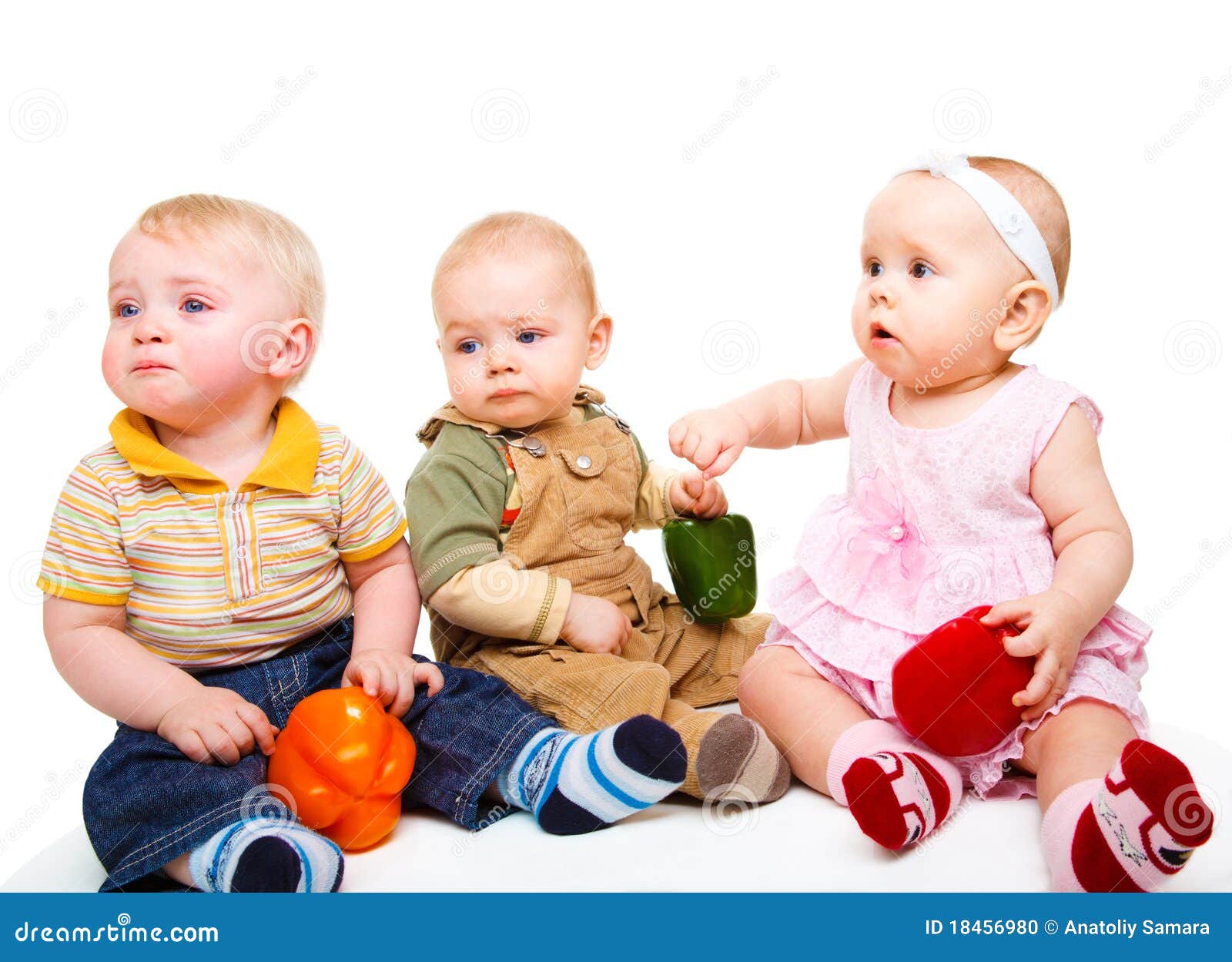 Three Baby Friends Stock Photo - Image: 18456980