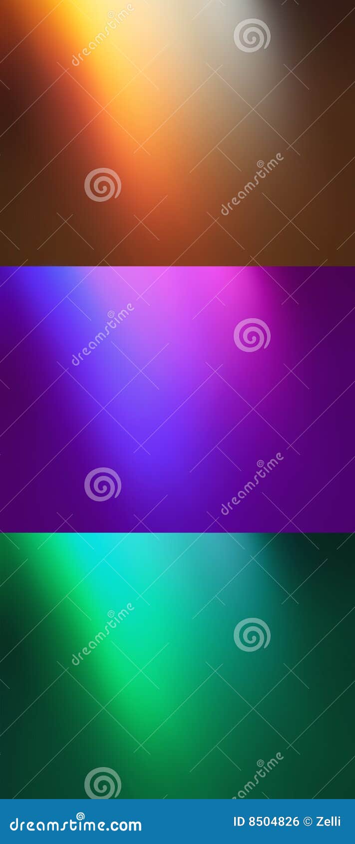 Set Of Three Backgrounds With Symbols. Vector Illustration ...