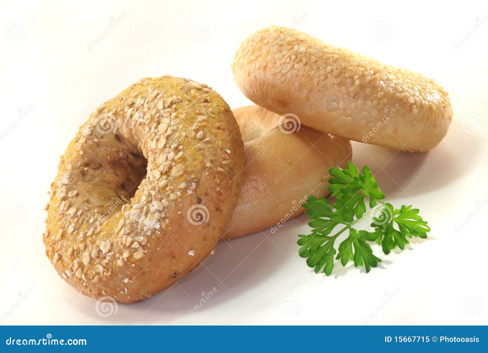 Three Bagel stock image. Image of shows, sesame, sandwiches - 15667715