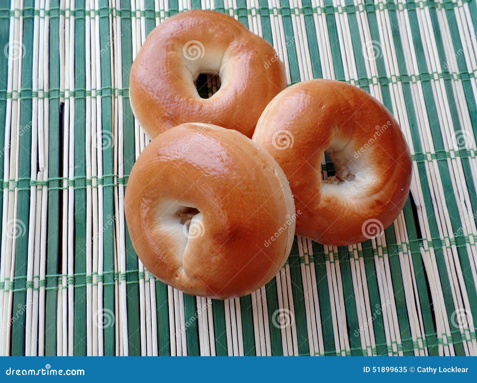 Three Bagels stock image. Image of bagels, healthy, plate - 51899635