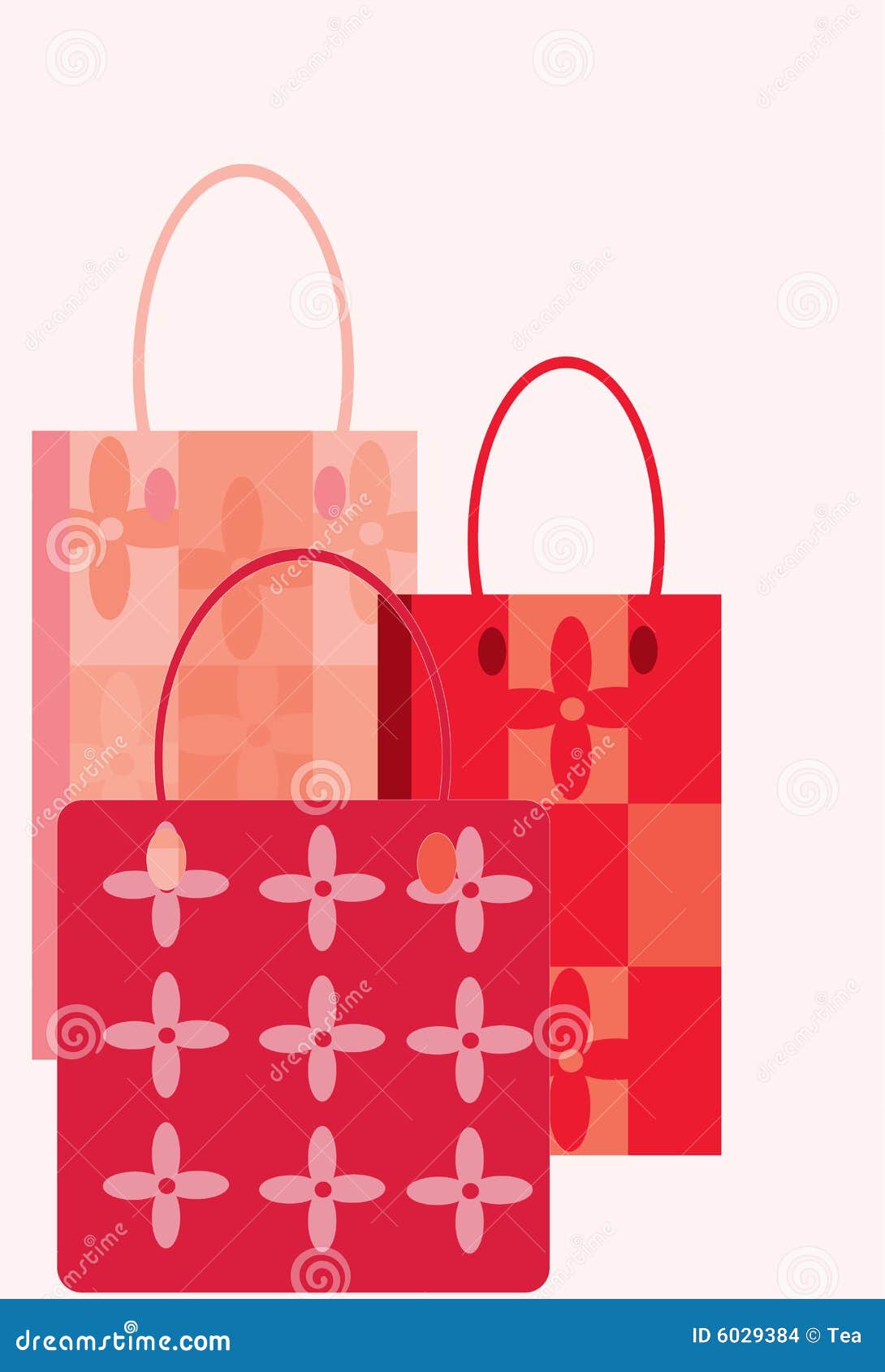 Three bags stock vector. Illustration of handbag, shopping - 6029384