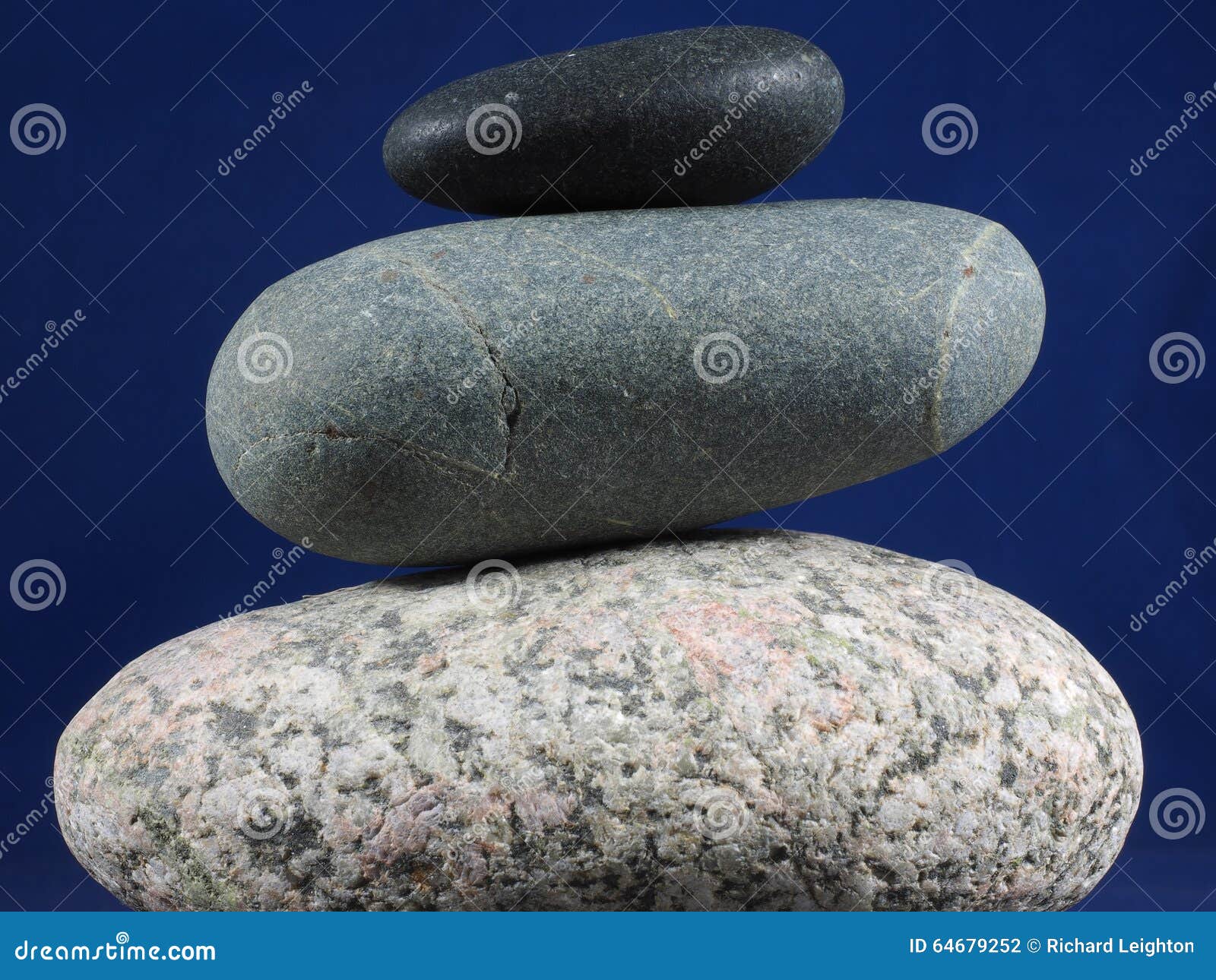 Three balanced pebbles stock photo. Image of nature, shiny - 64679252