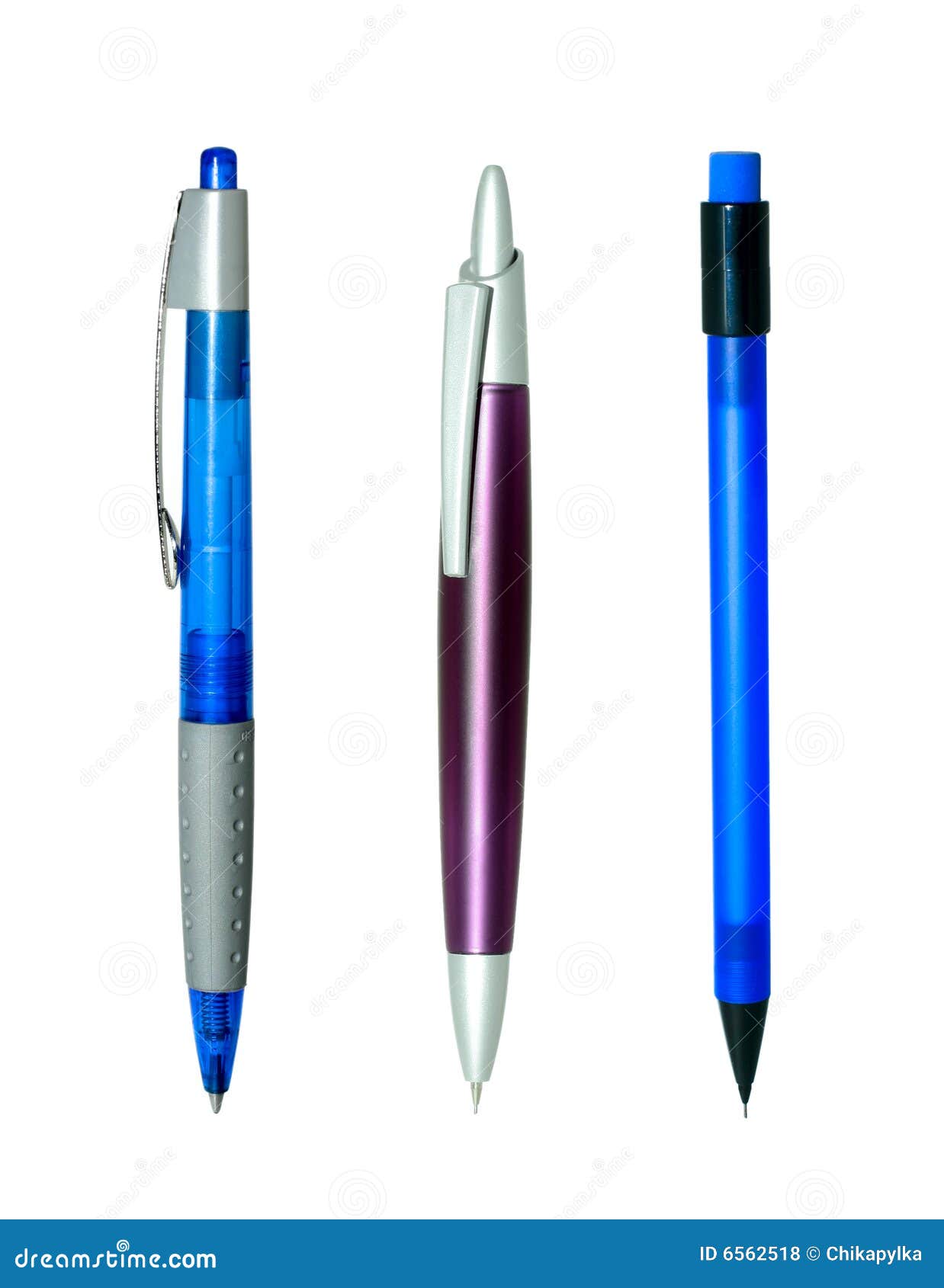 Three ball pens stock photo. Image of classic, brass, ballpoint - 6562518