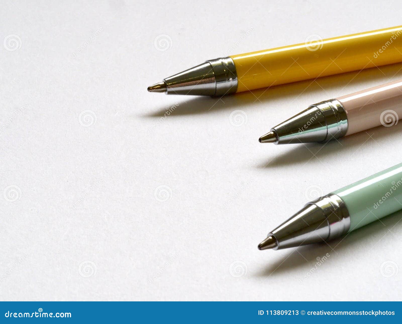 Three Ball-point Pens Picture. Image: 113809213