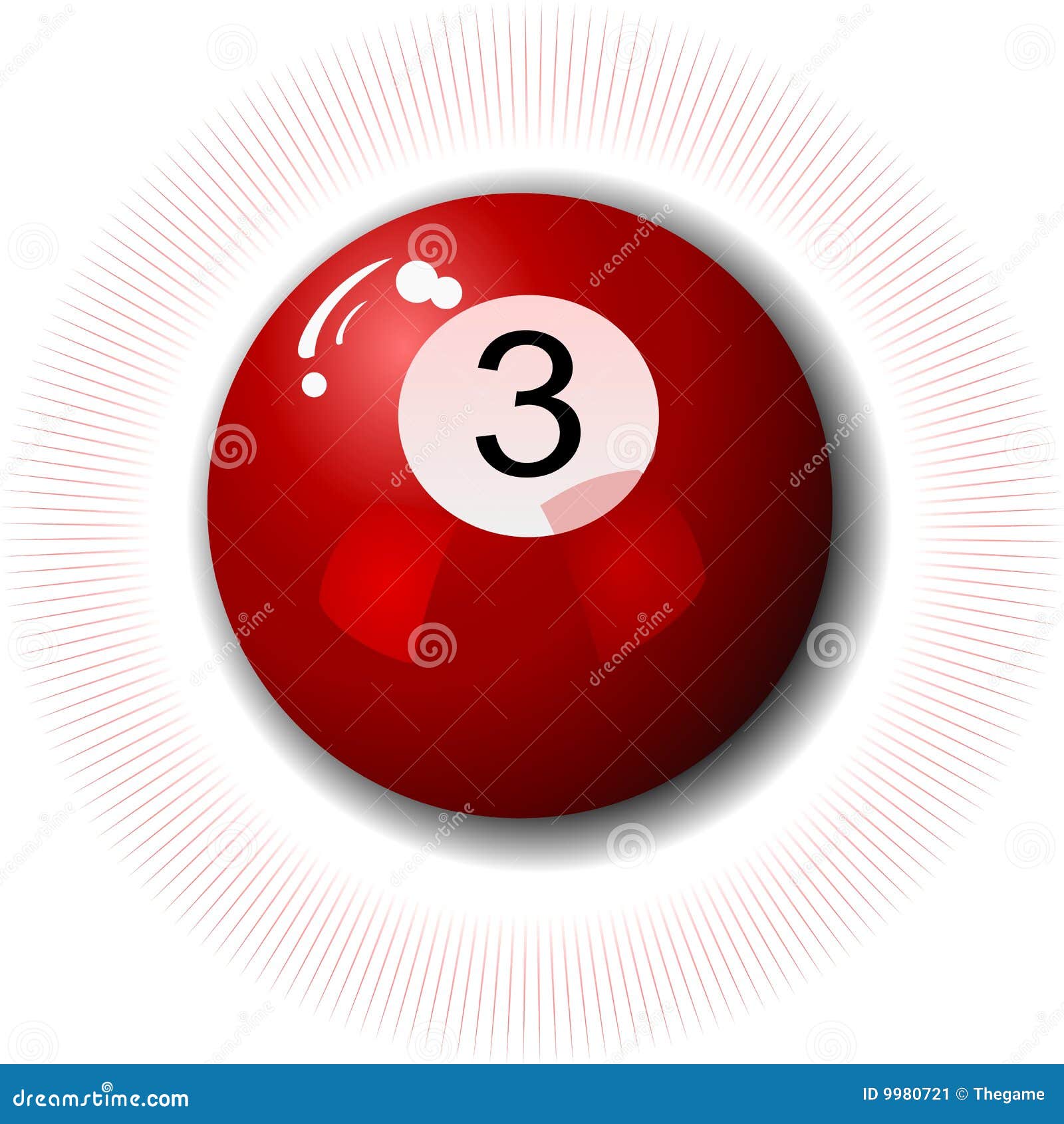 Three Ball in Red stock vector. Illustration of circle - 9980721