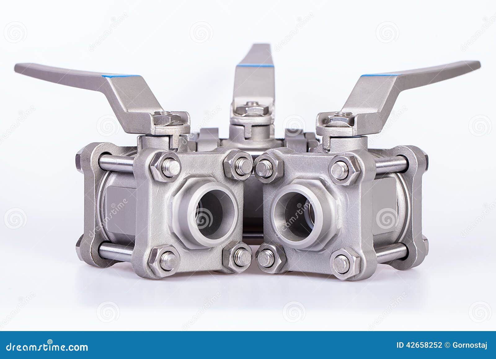 Three Ball Valve on White Background Stock Photo - Image of isolated ...