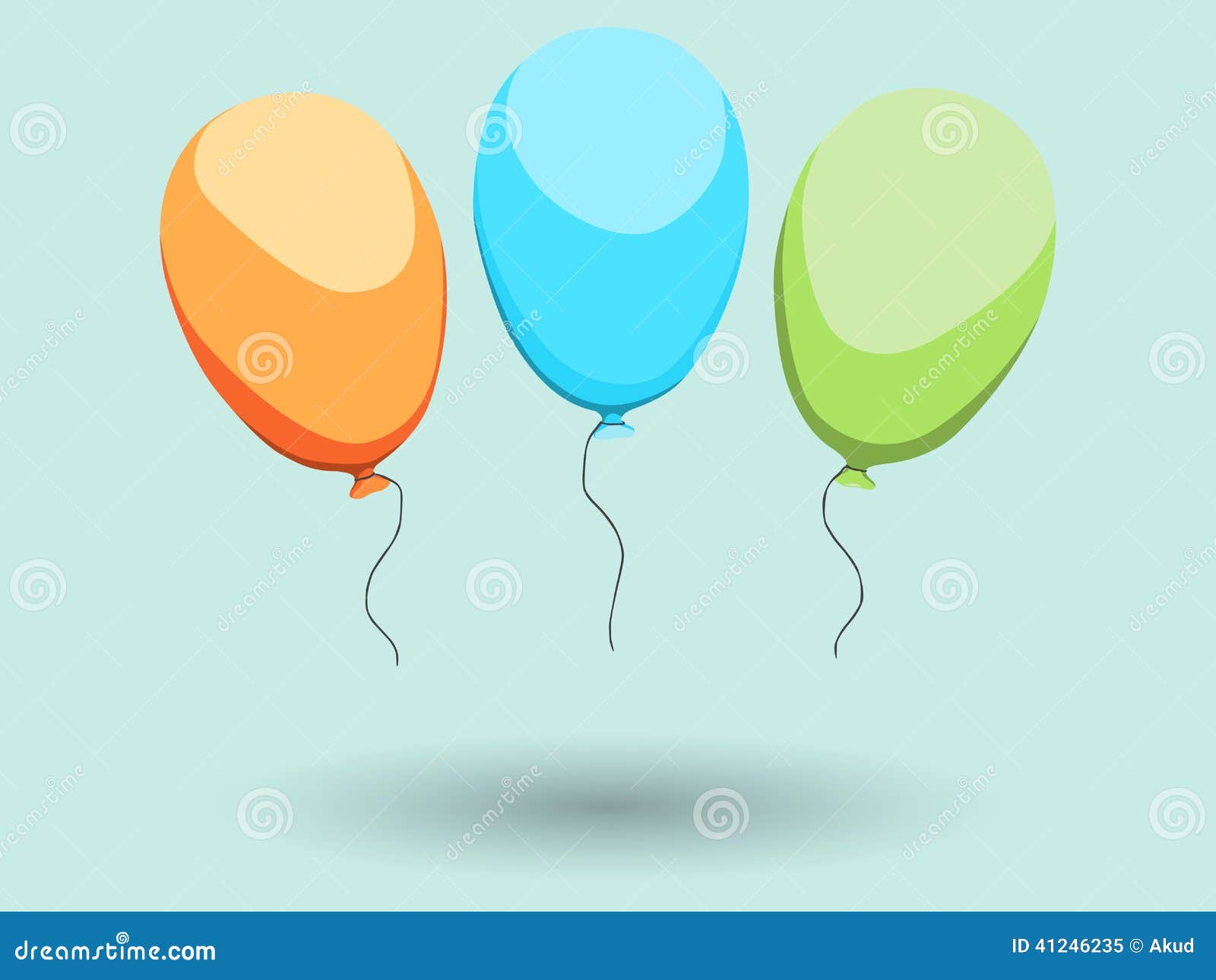 Three balloons stock vector. Illustration of event, rubber - 41246235