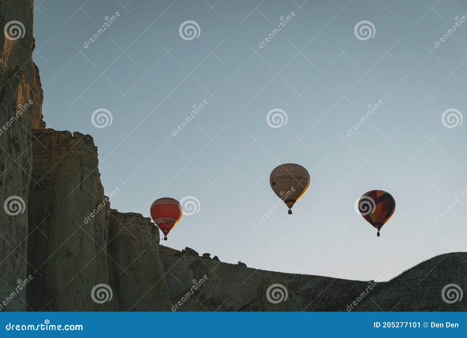 Three Balloons Fly at Sunset Stock Image - Image of flight, lighting ...