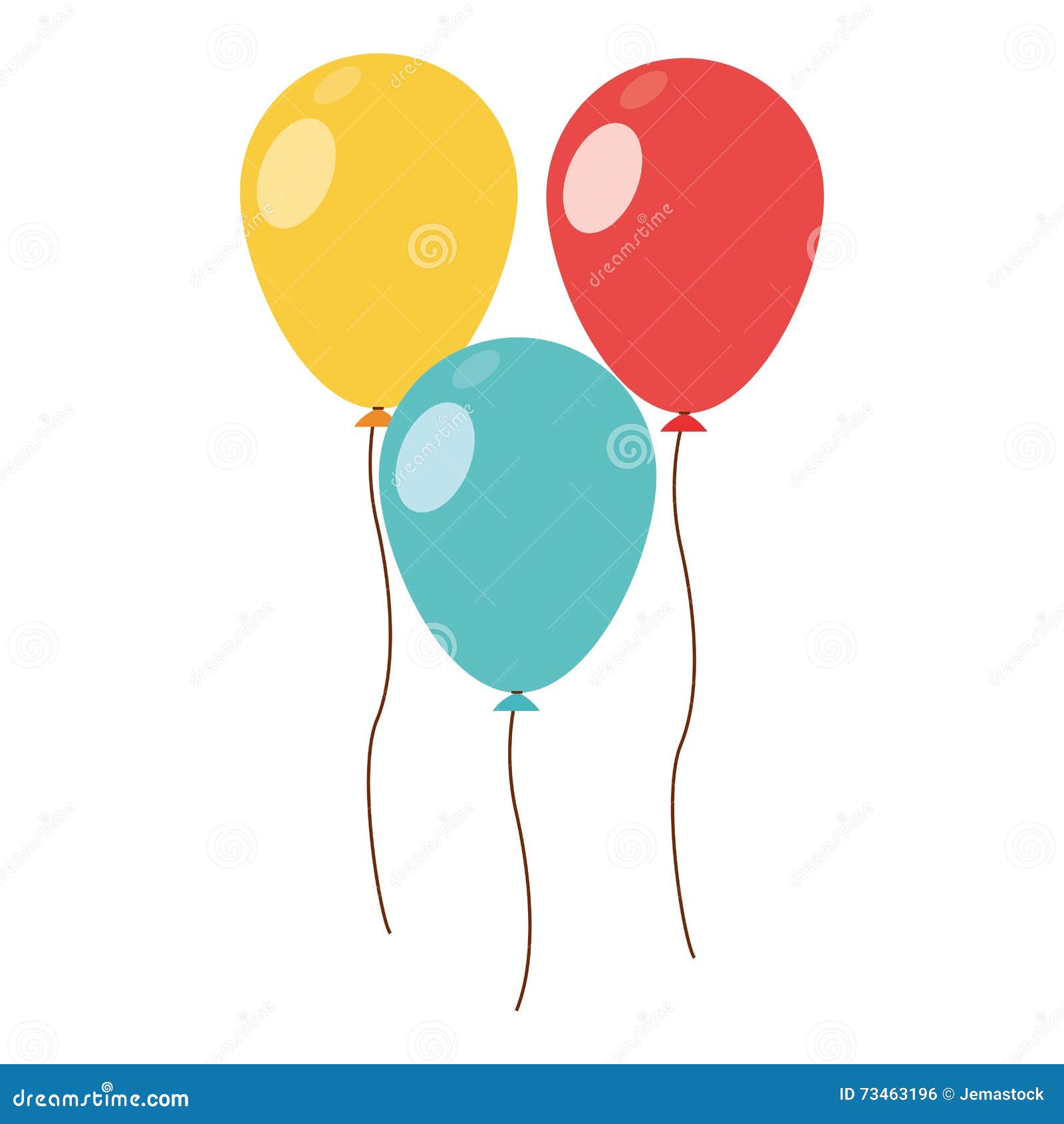 Three balloons icon stock illustration. Illustration of celebration ...