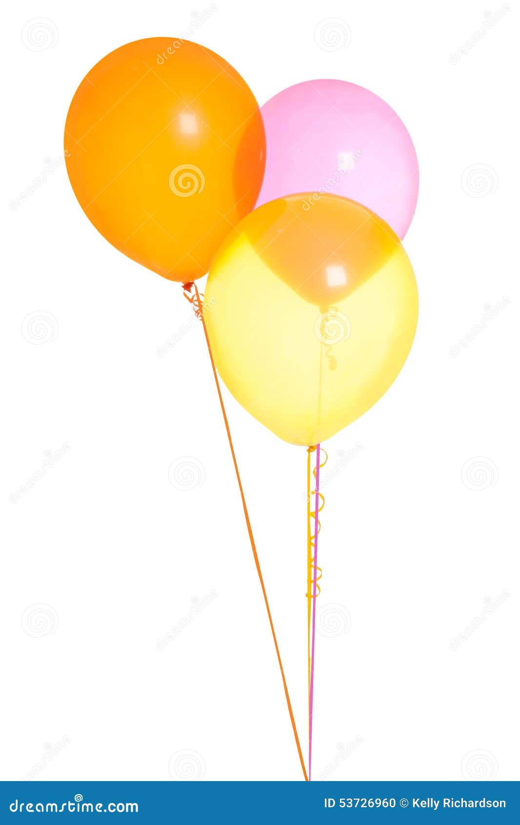 Three balloons together stock photo. Image of yellow - 53726960