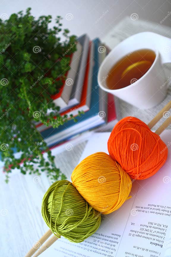 Three balls stock image. Image of homemade, knit, knitted - 10636741