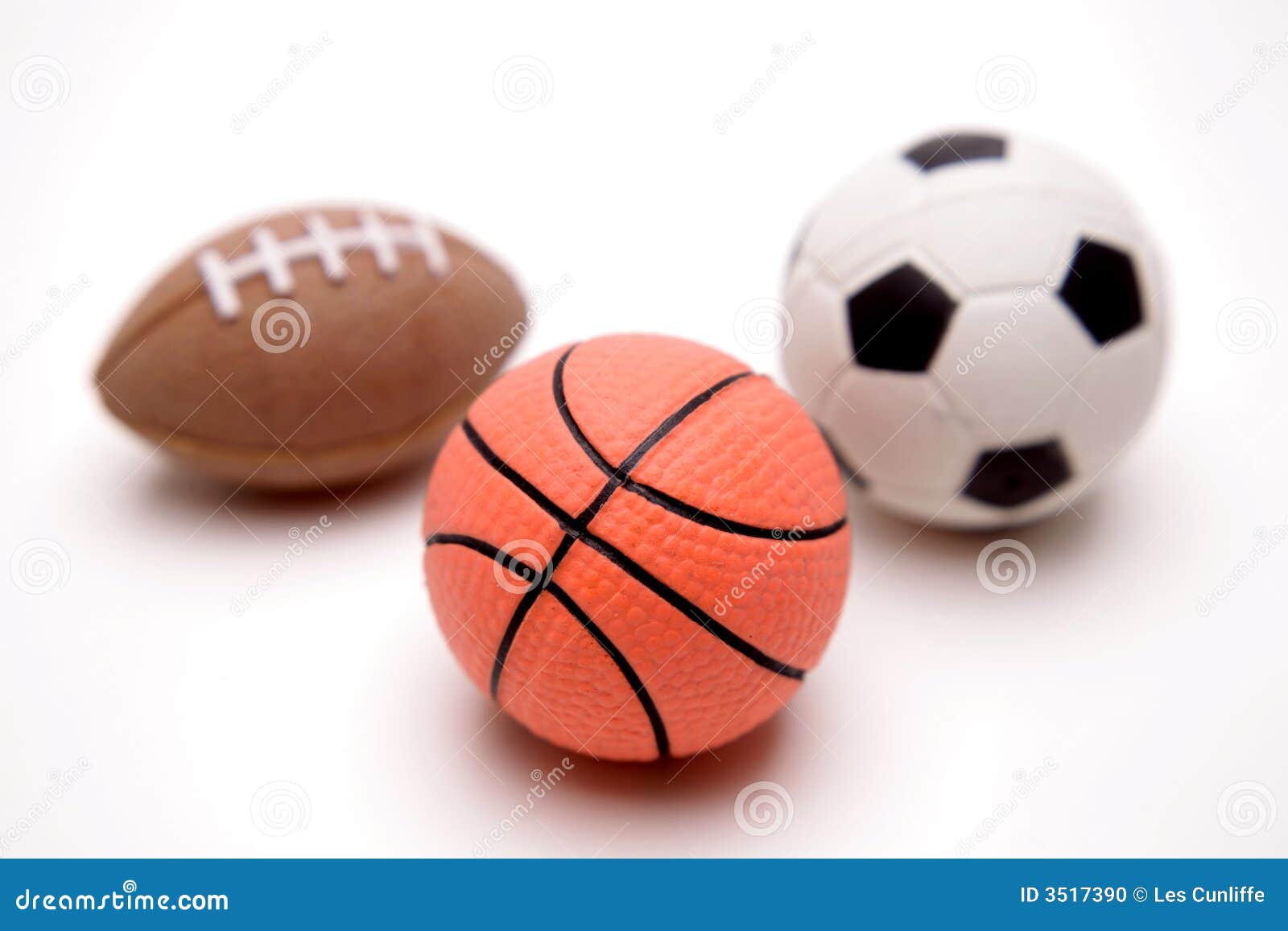 Three balls stock photo. Image of three, studio, sports - 3517390
