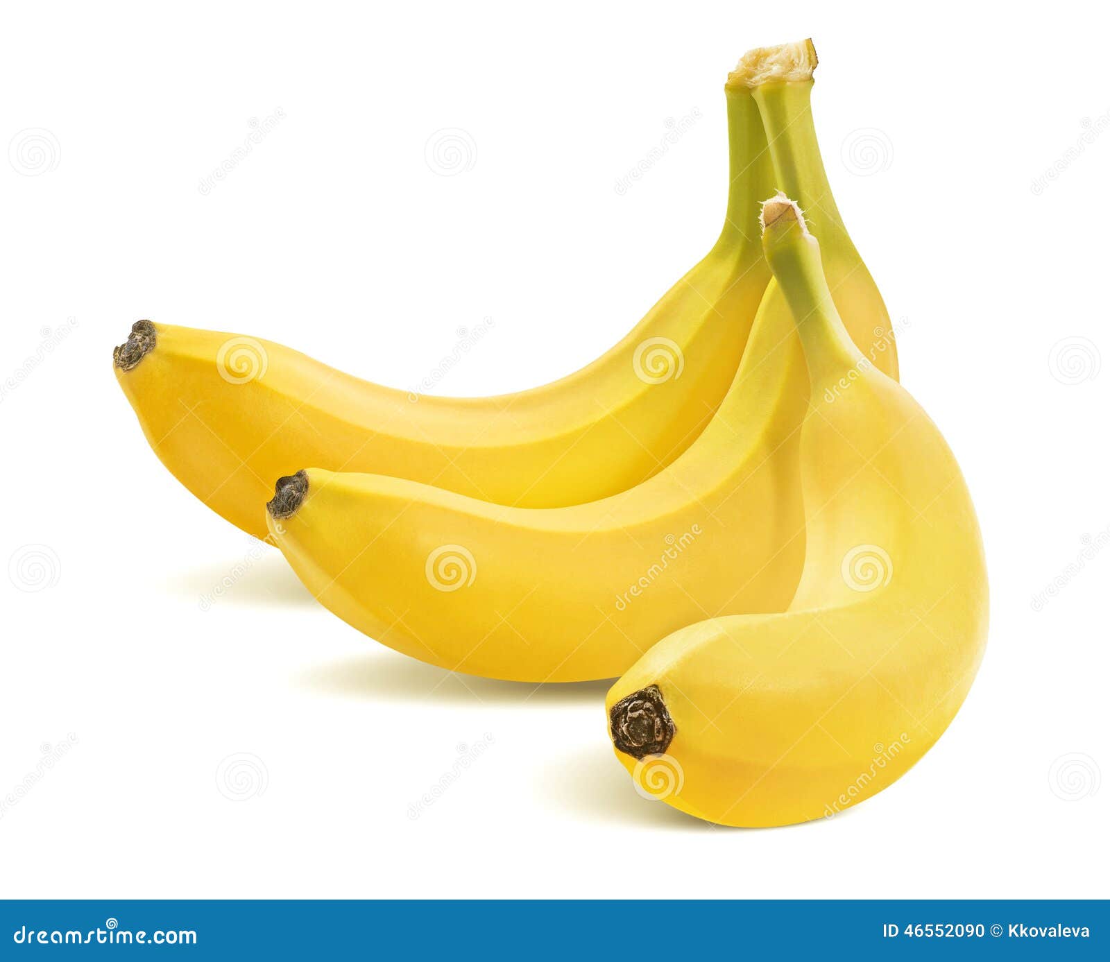 Three Bananas in Bunch on White Stock Photo - Image of season, market ...