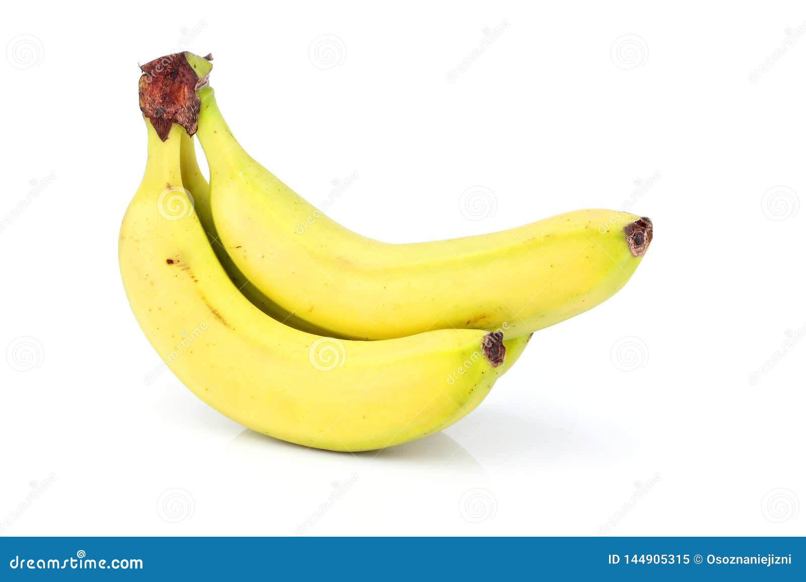 Three bananas isolated stock image. Image of peel, macro - 144905315