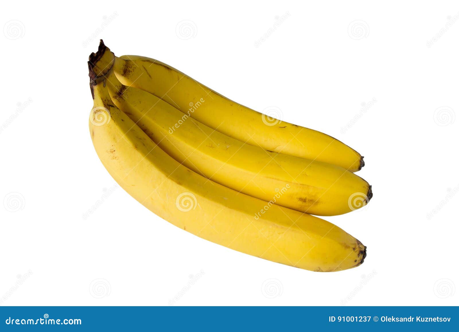 Three Bananas Isolated on White Stock Image - Image of nature, citron ...