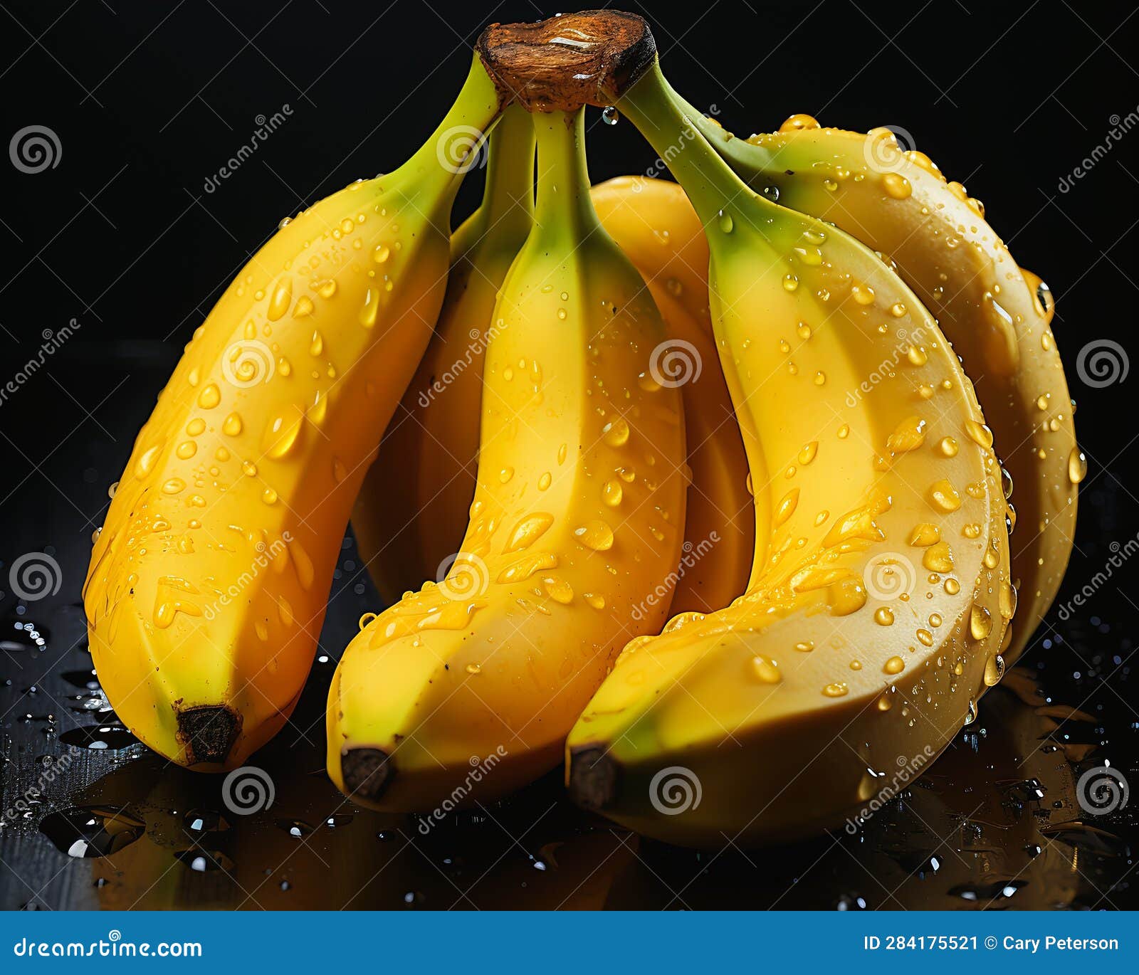 The Three Bananas on the Table Stock Illustration - Illustration of ...
