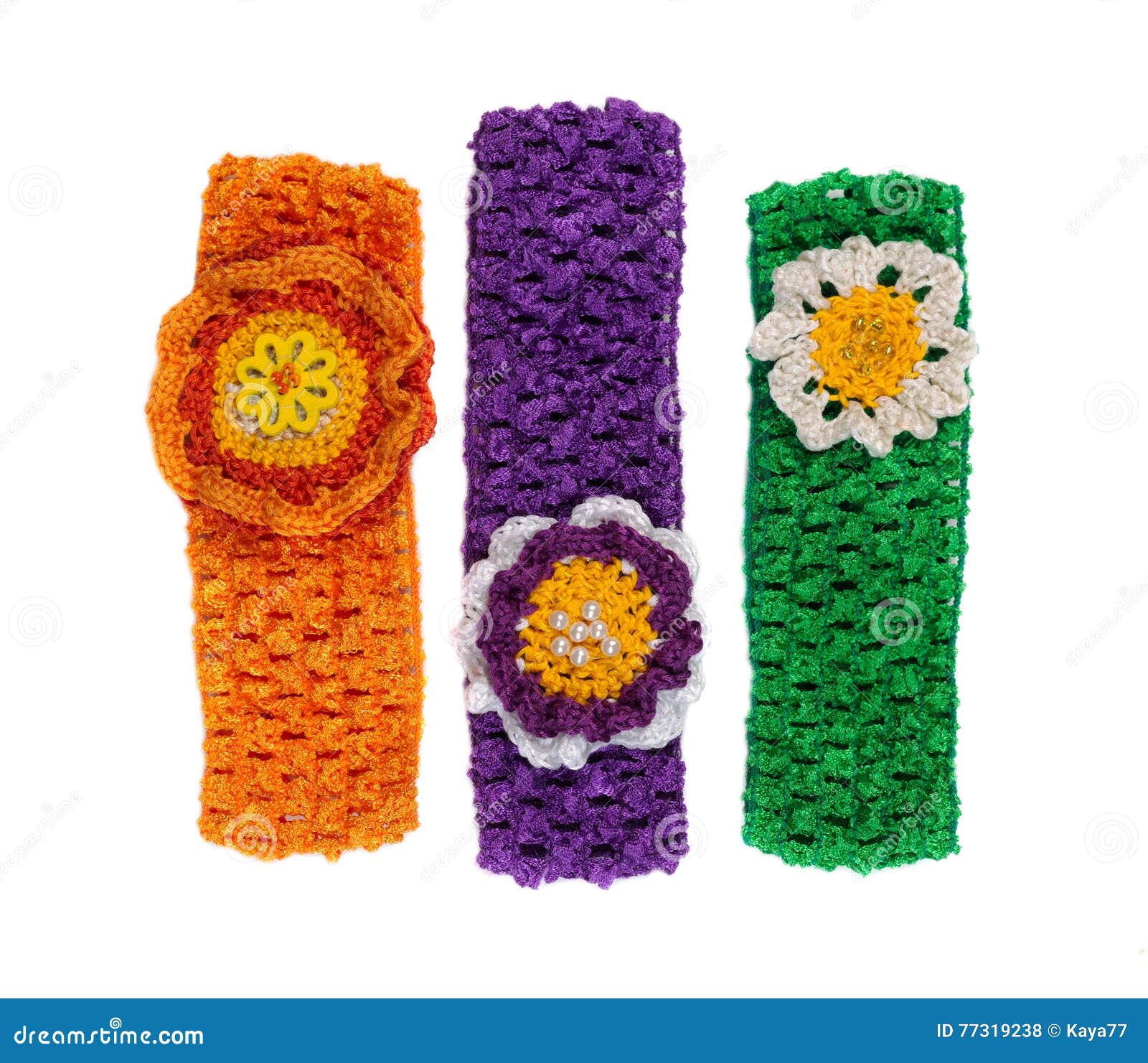 Three Bandage Bow on Her Head for a Child. Stock Photo - Image of ...