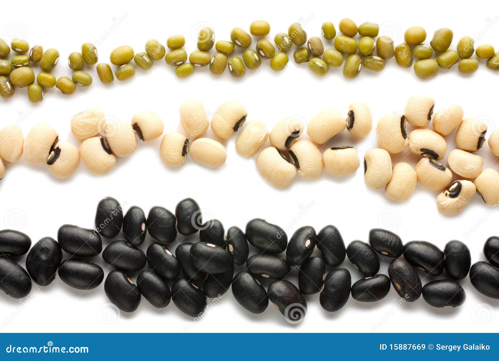 Three Bands of Different Beans Stock Image - Image of bean, green: 15887669