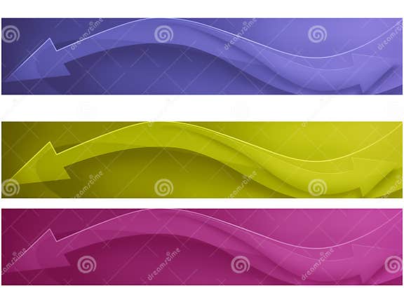 Three banner stock illustration. Illustration of abstract - 10508775