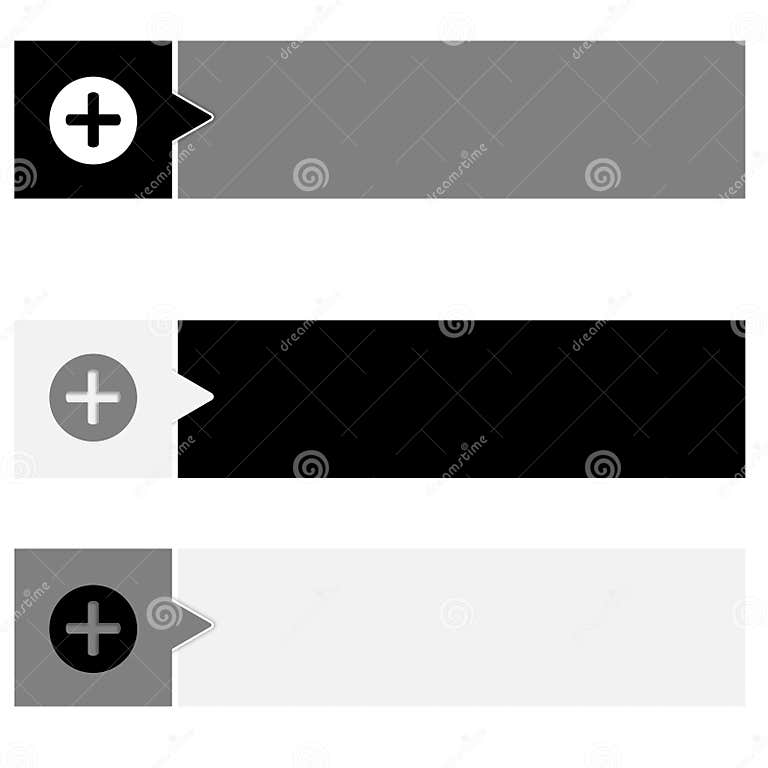 Three banner stock vector. Illustration of form, banner - 33985216