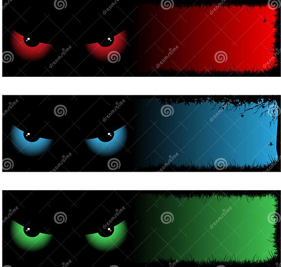 Three banners stock illustration. Illustration of evil - 16348348