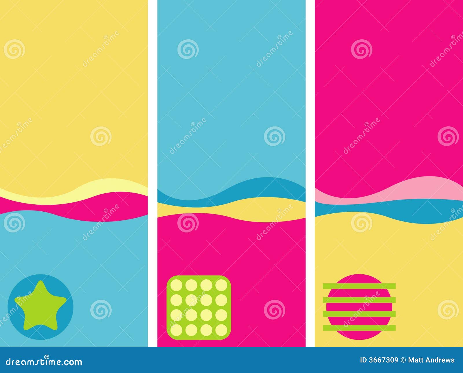 Three banners stock vector. Illustration of vector, square - 3667309
