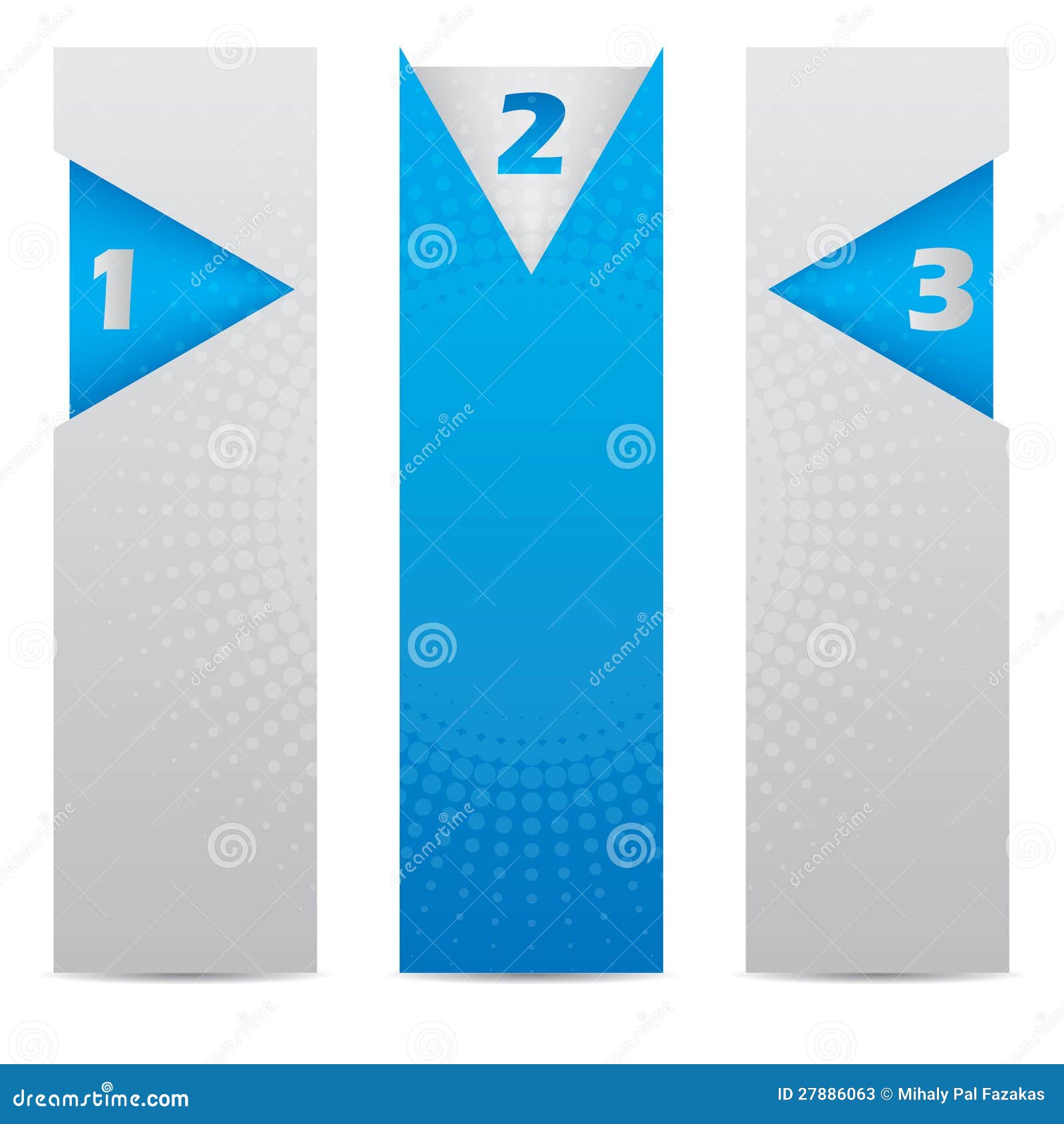 Three Banners with Arrows and Halftones Stock Vector - Illustration of ...