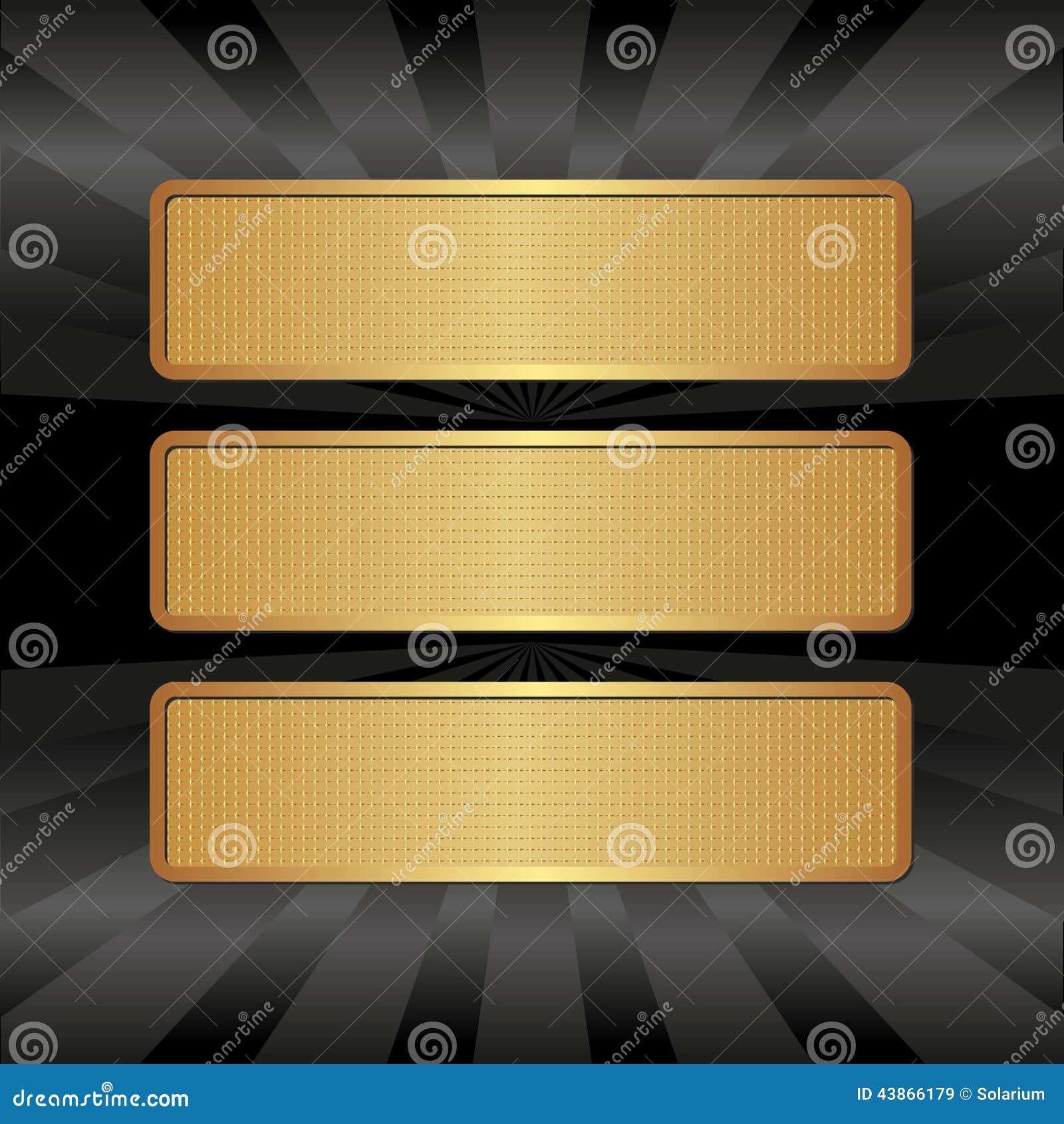 Three banners stock vector. Illustration of label, perspective - 43866179