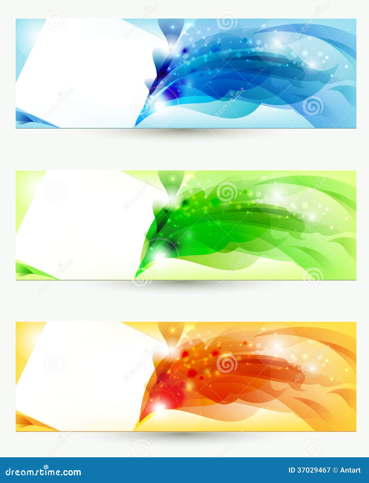 Three banners stock vector. Illustration of natural, decorative - 37029467