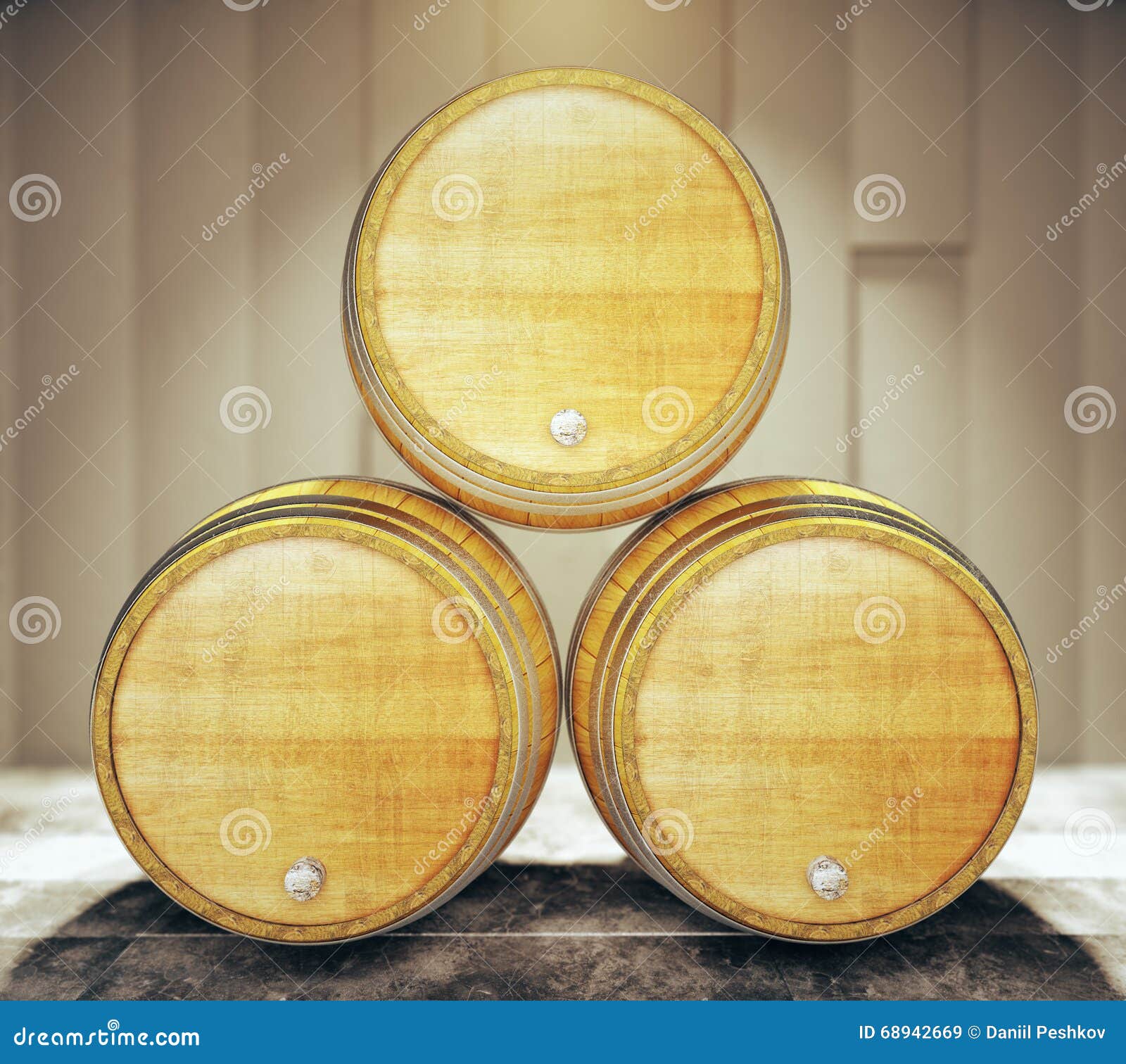 Empty Barrel Shape Background With Open Space For Design Royalty-Free ...