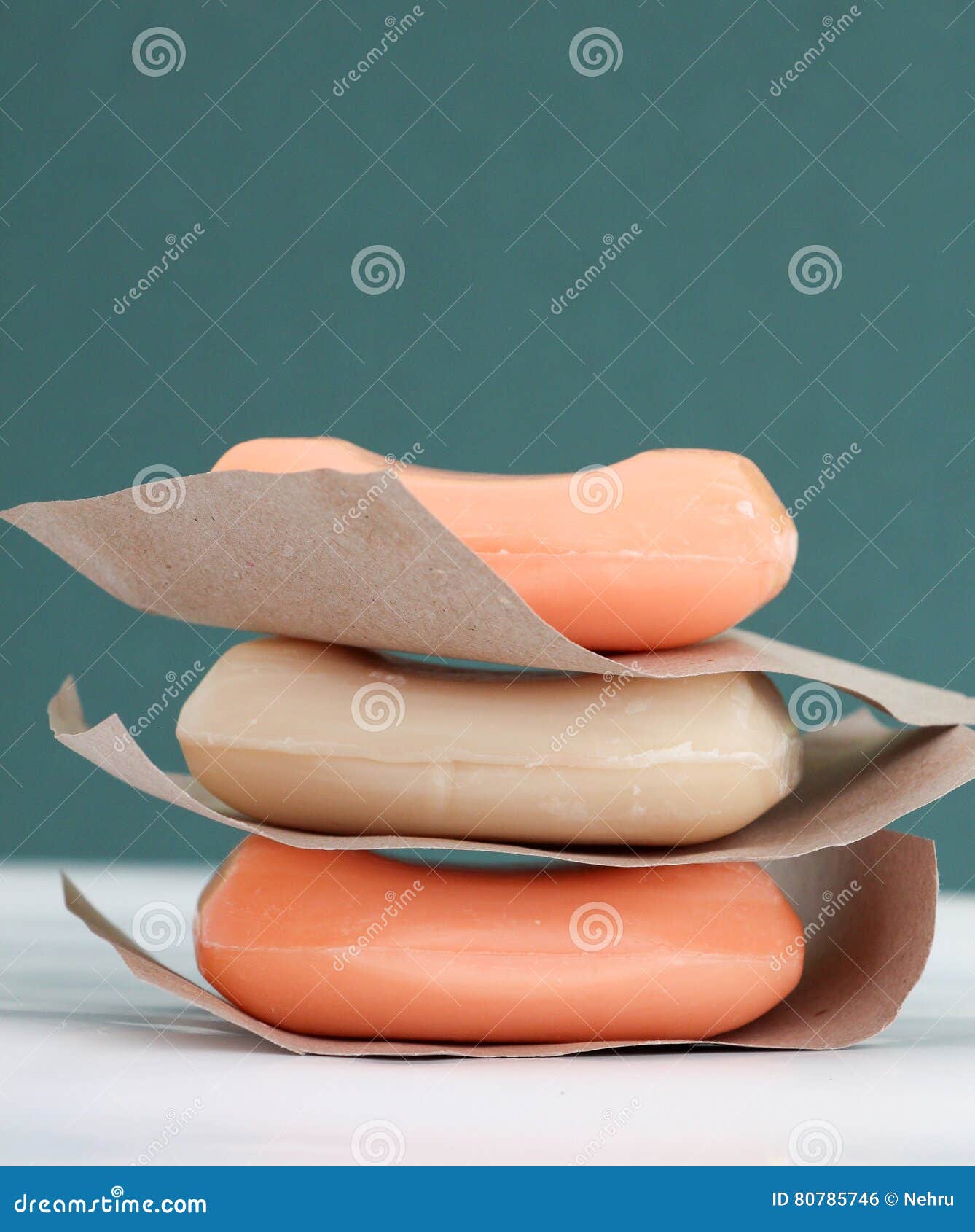 Three bars of soap stock photo. Image of shot, finished - 80785746