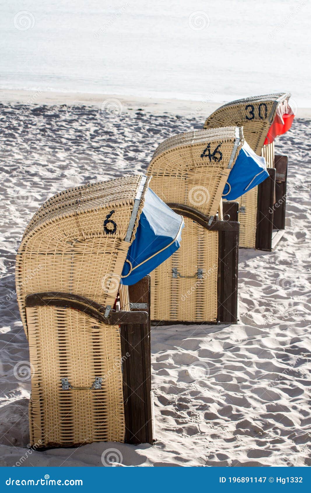 Three Beach Chairs at Coast Stock Image - Image of duet, baltic: 196891147