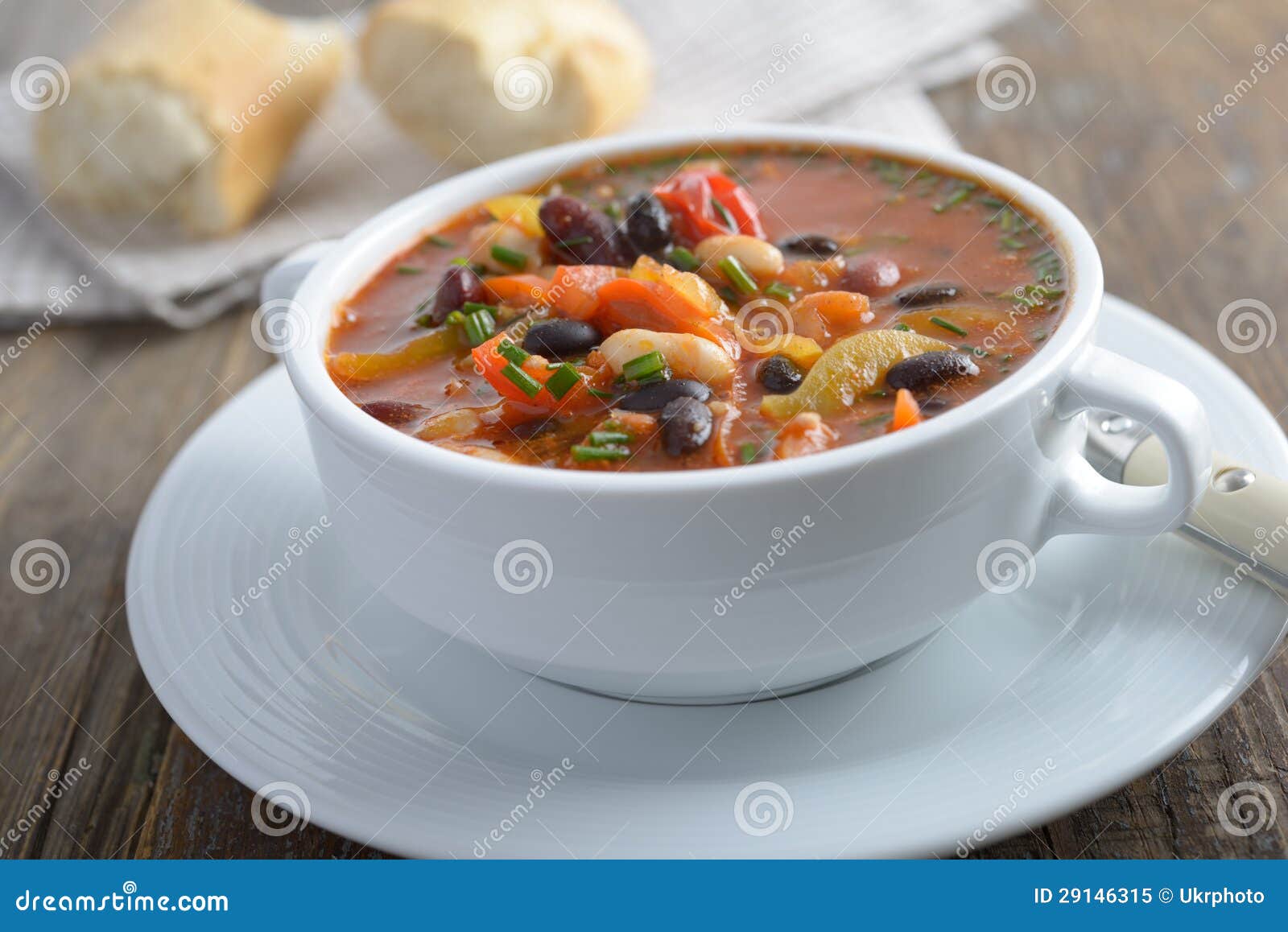 Three bean soup stock image. Image of rustic, black, bowl - 29146315