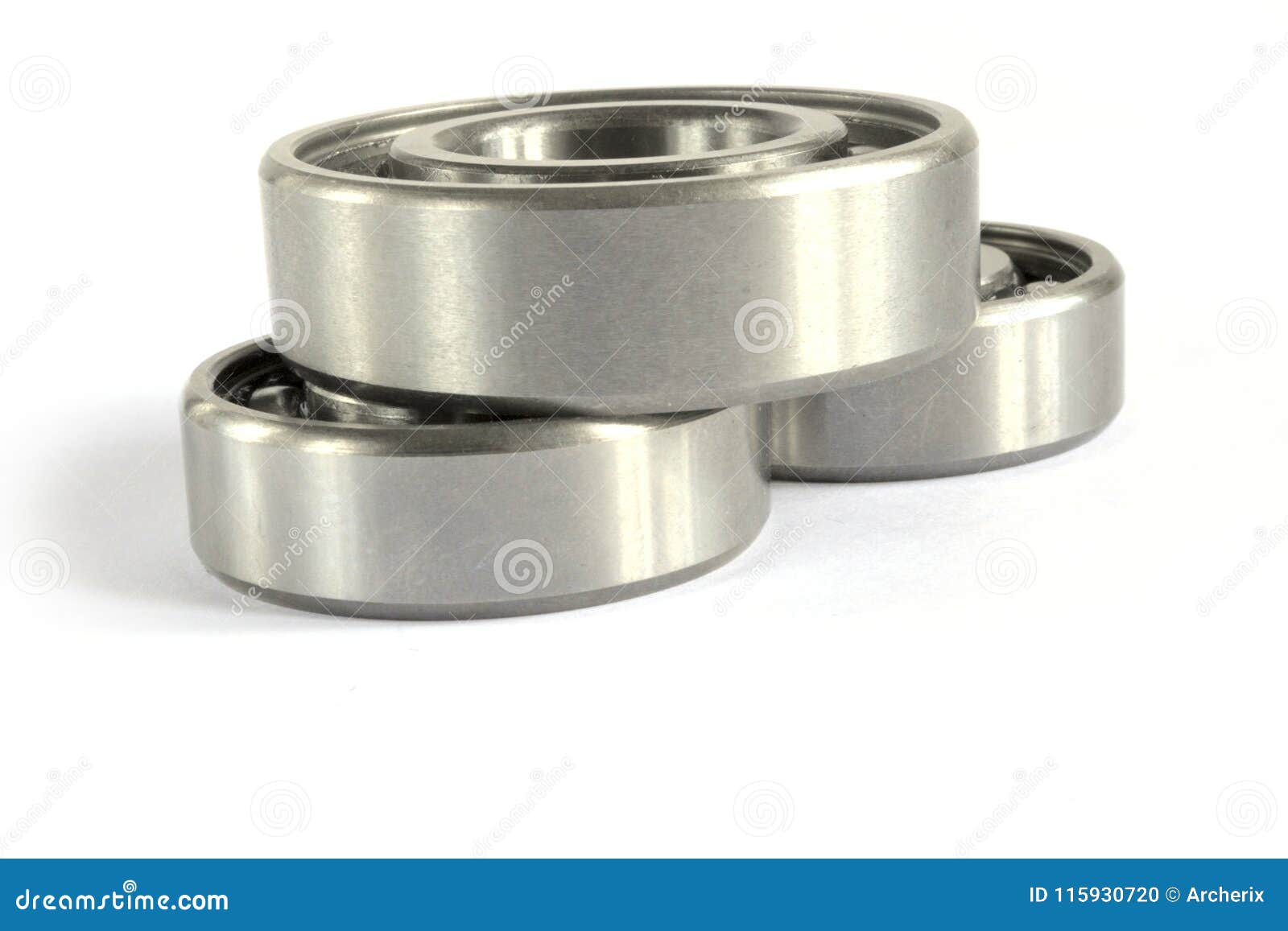 Three bearings stock photo. Image of spin, bearing, white - 115930720