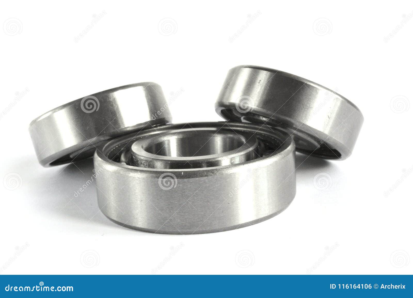 Three bearings stock photo. Image of white, roll, abstract - 116164106