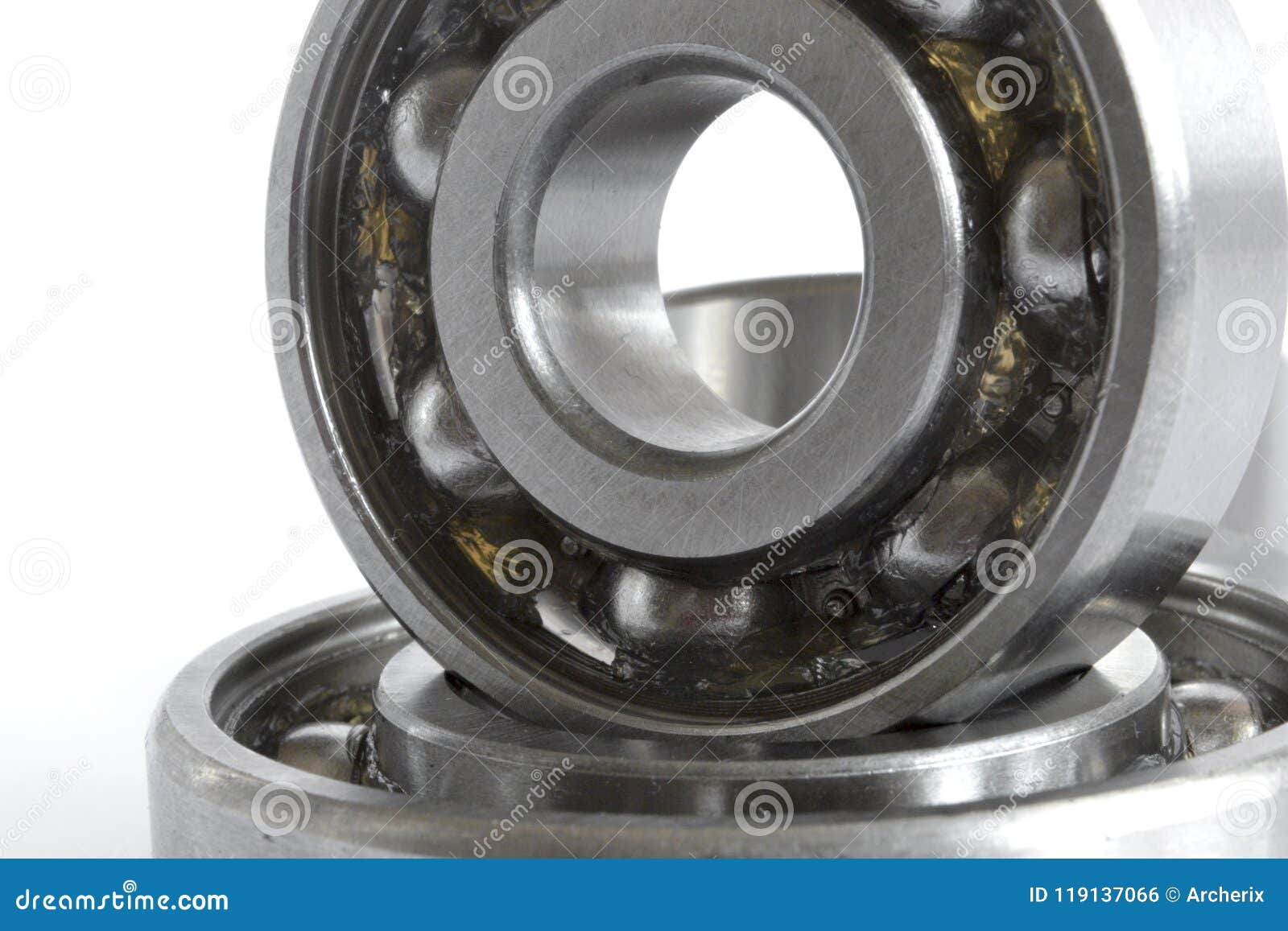 Three bearings stock photo. Image of roll, white, bearing - 119137066