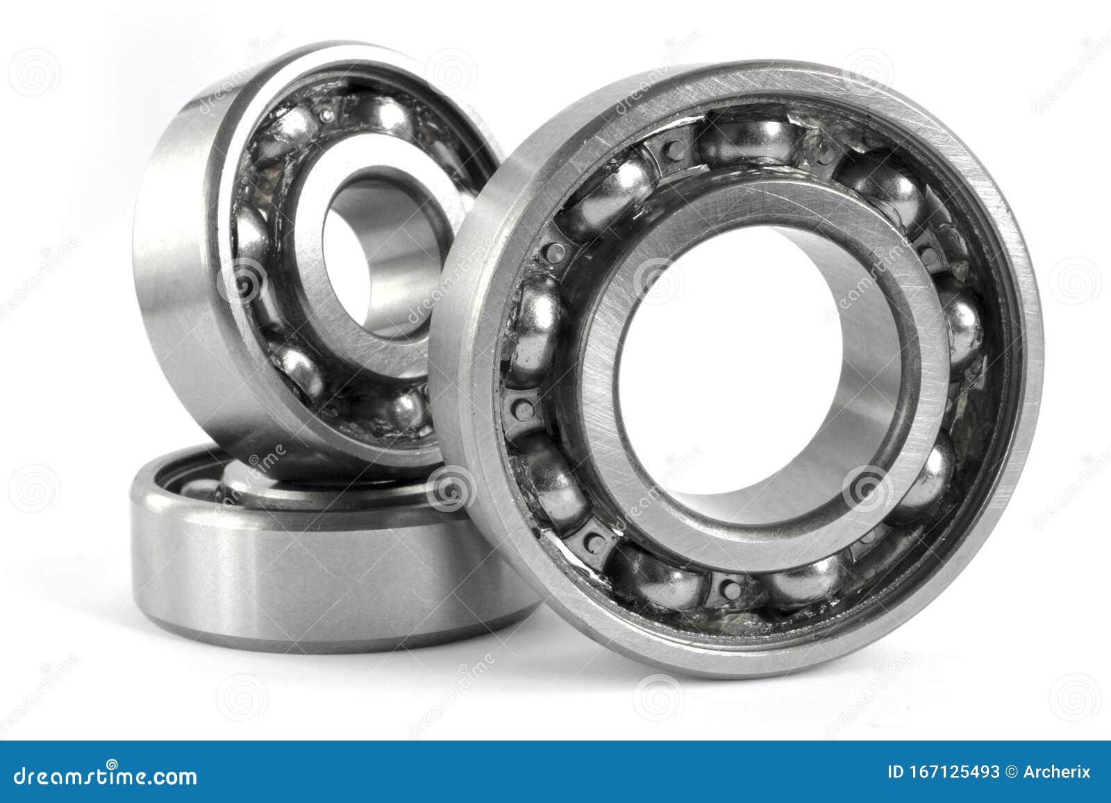 Three bearings stock image. Image of bearing, spare - 167125493