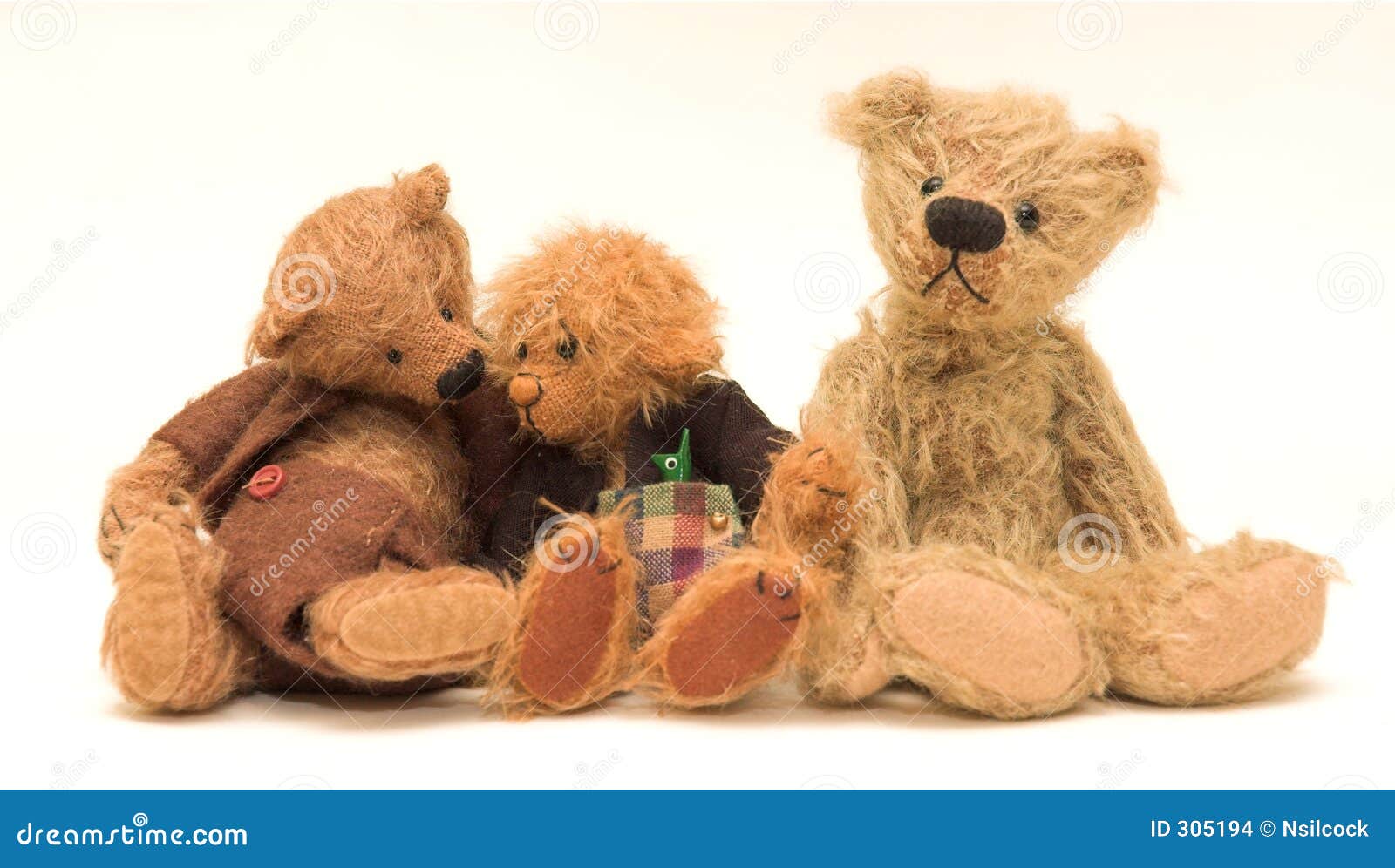 Three Bears stock photo. Image of three, tied, soft, design - 305194