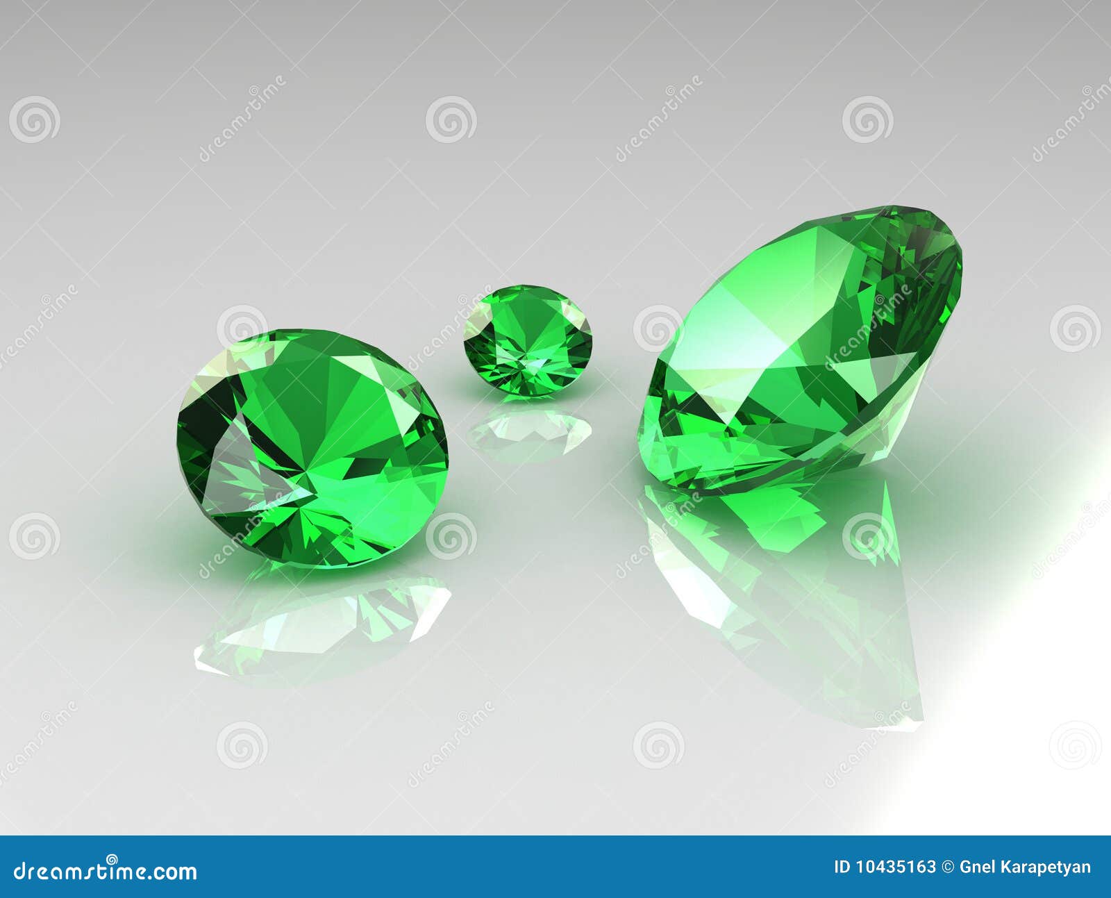 Three Beautiful Emeralds stock image. Image of enchanting - 10435163