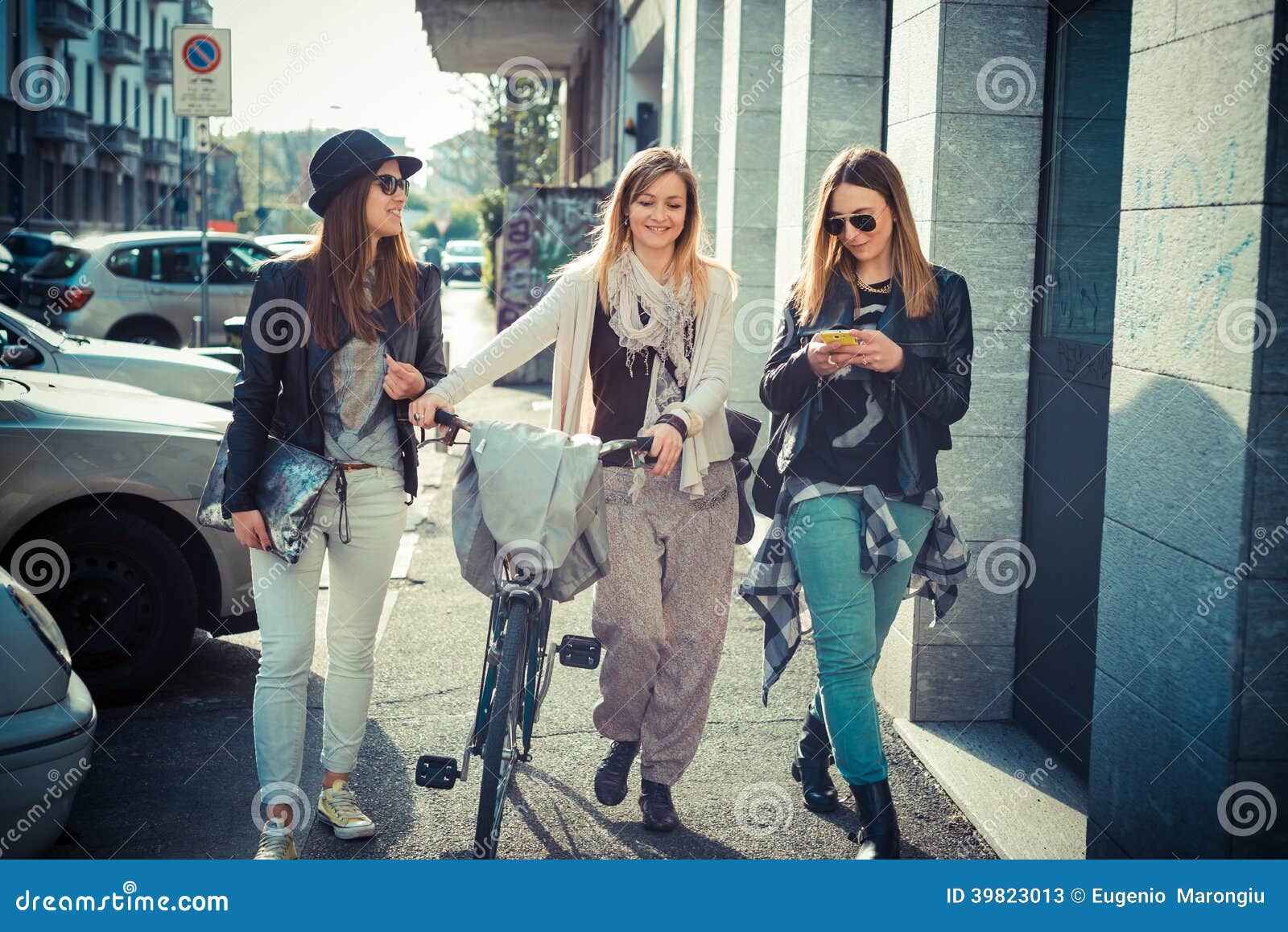 Three Beautiful Friends Authentic Stock Image - Image of happiness ...
