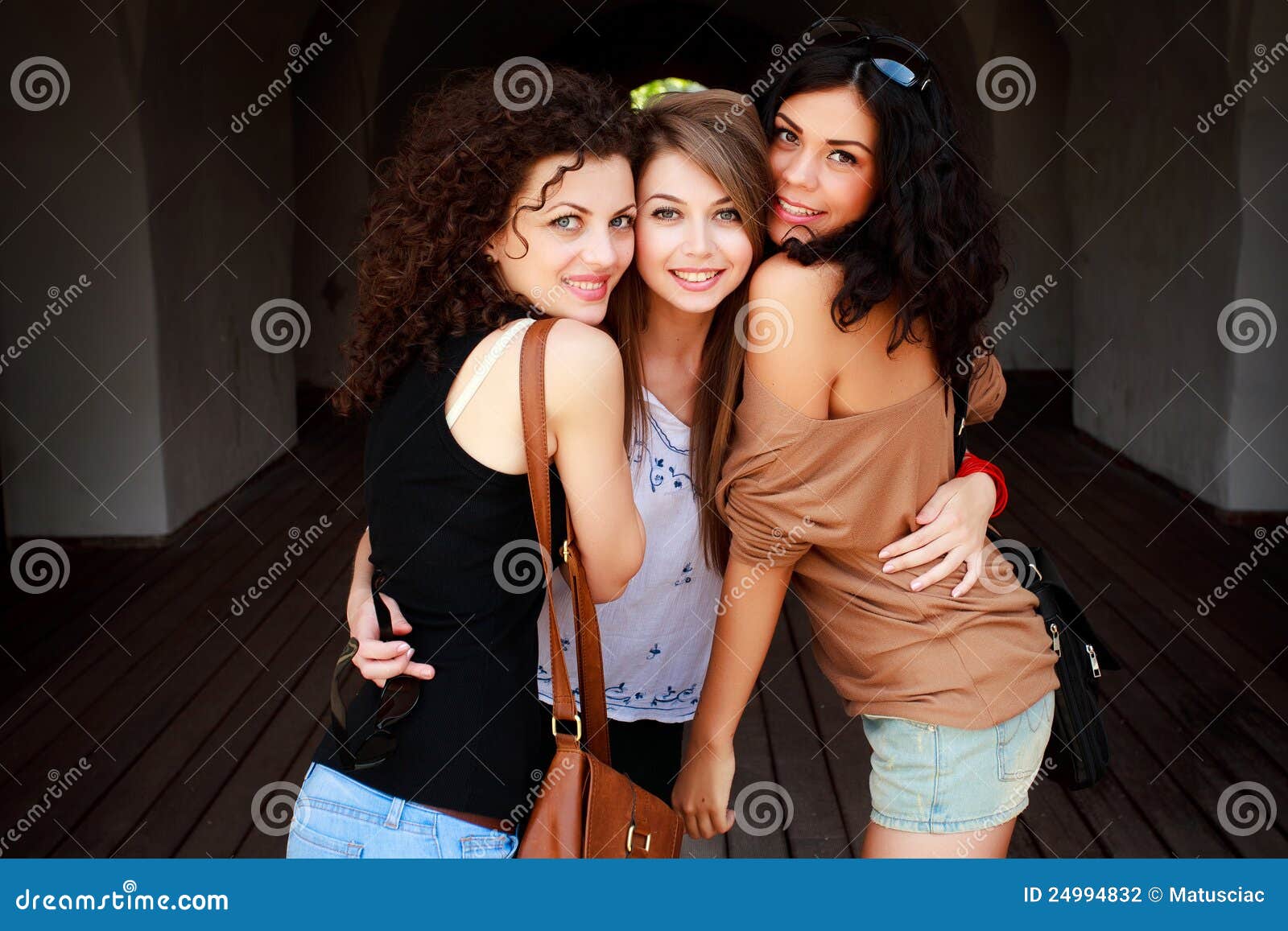Three Girls Group Hug