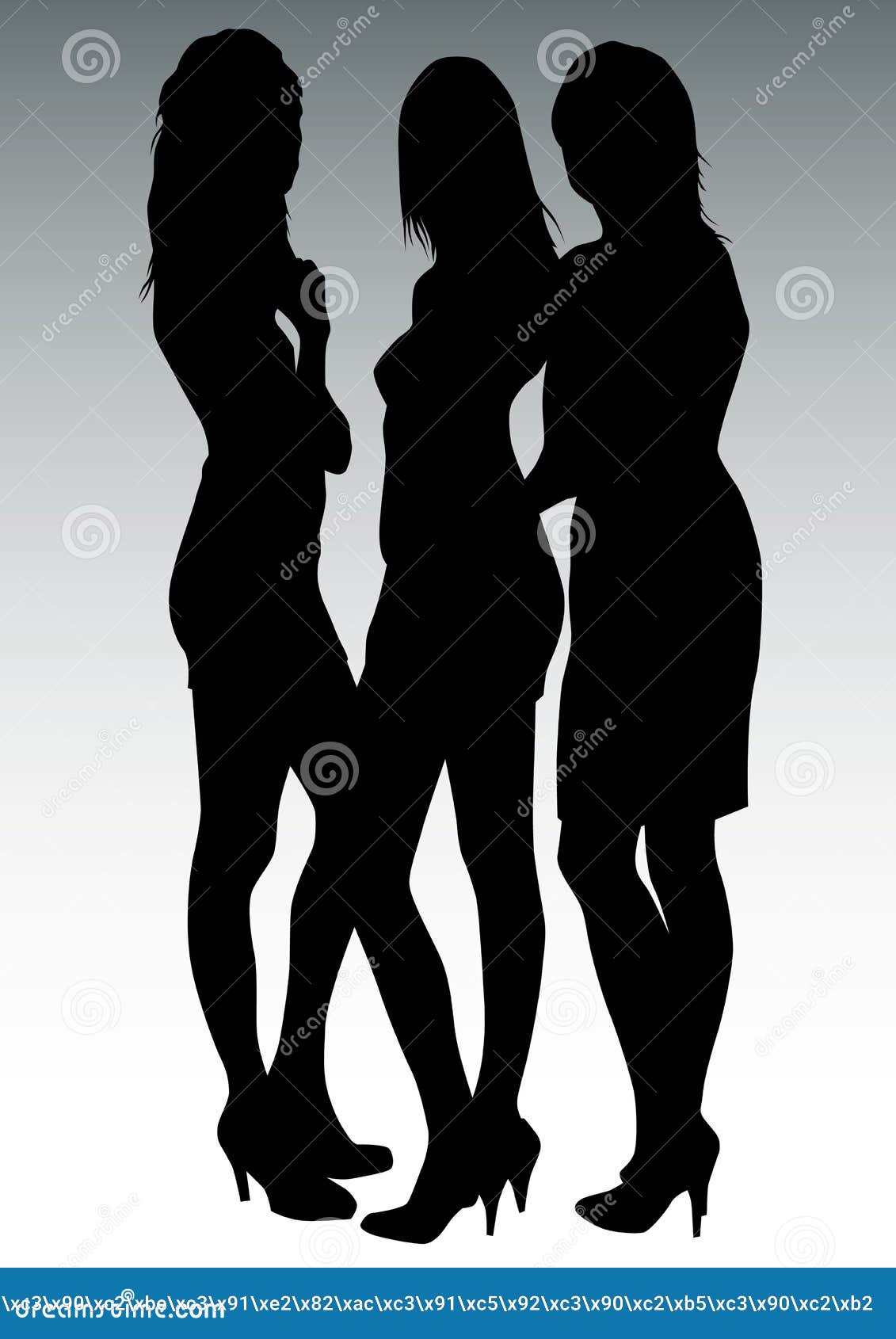 Three beautiful womens stock vector. Illustration of glamour - 13699007