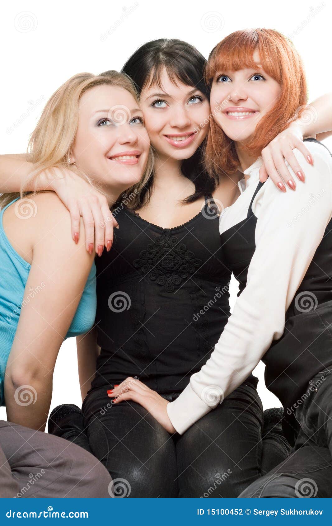 Three Beautiful Young Women Stock Photo - Image of people, happiness ...