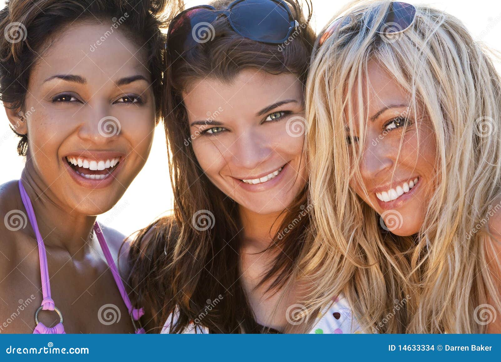 Three Beautiful Young Women Friends Laughing Stock Photo - Image of ...