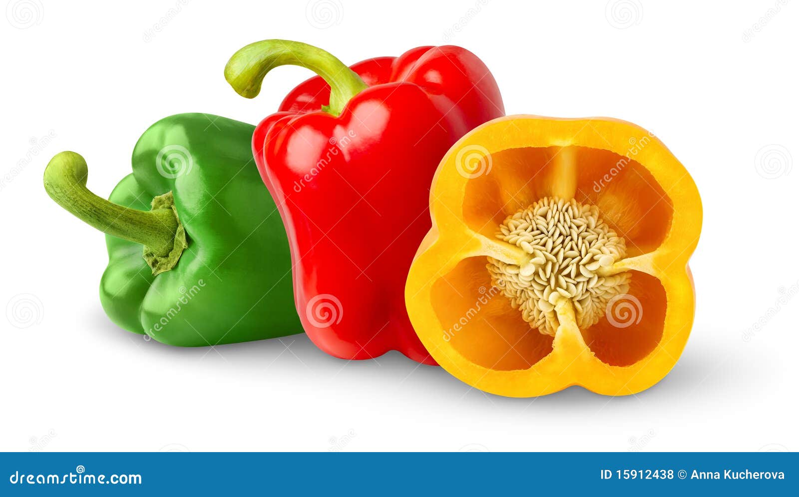 Three bell peppers stock photo. Image of chunk, pepper - 15912438